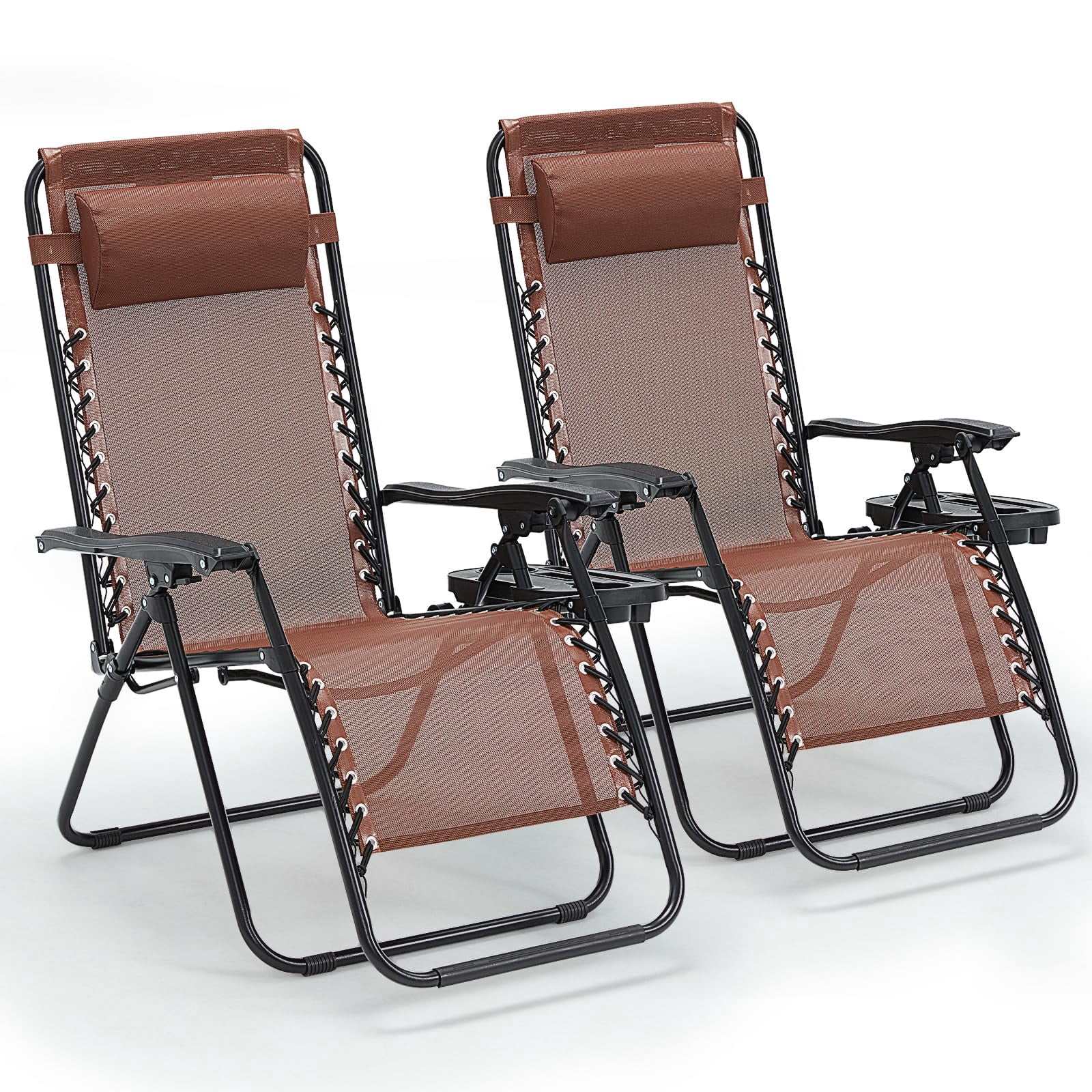 Zero Gravity Recliner Chair Set of 2, 350 lbs Max Capacity Adjustable ...
