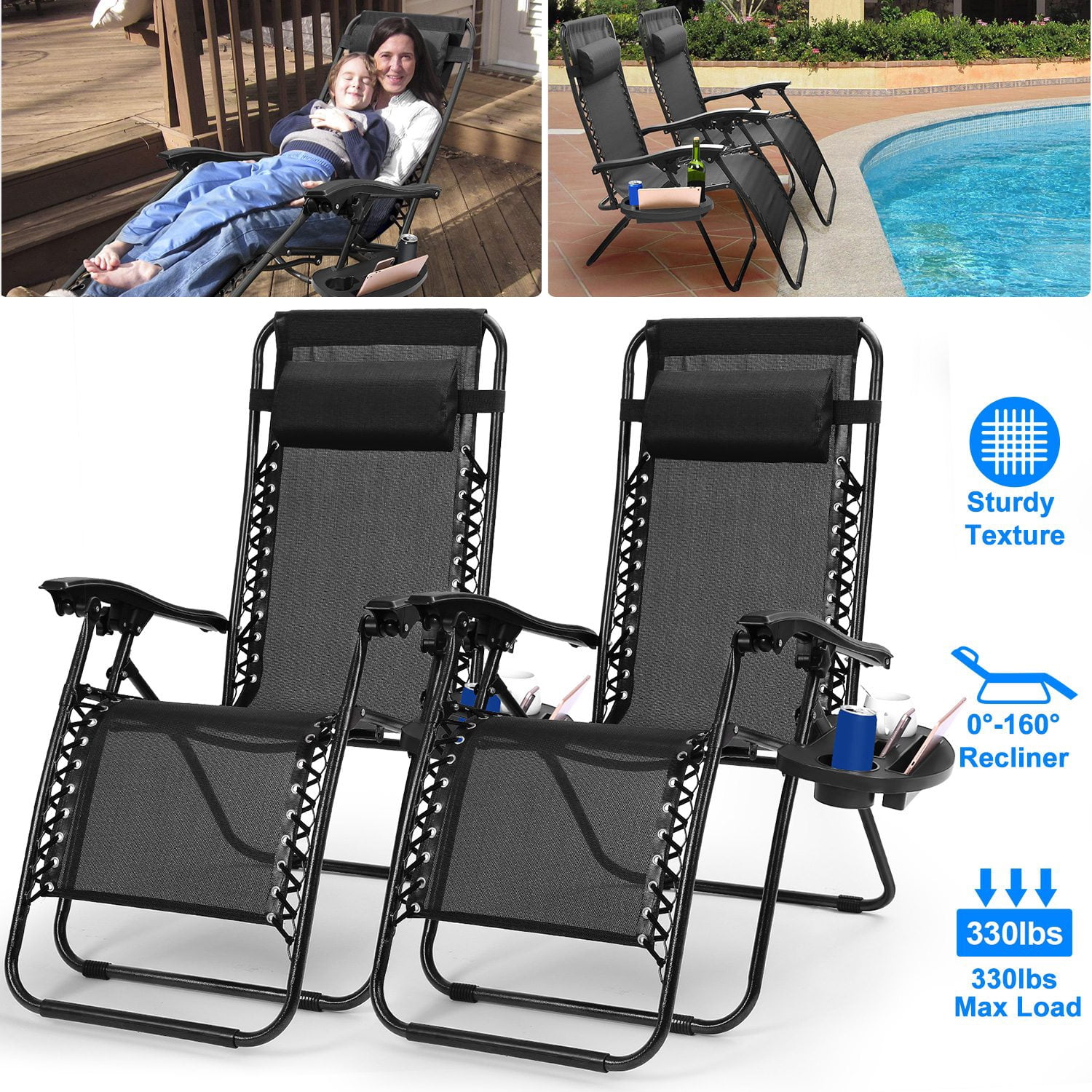 Zero Gravity iMounTEK Lounge Chair Foldable Recliner Chair Stress ...