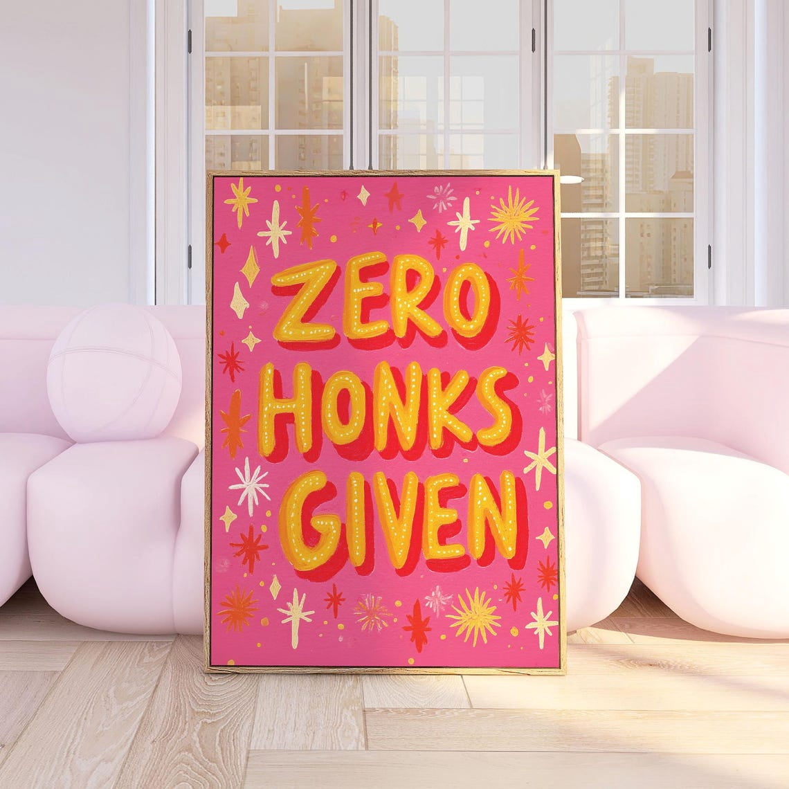 Zero Honks Given Wall Art Goose Quote Print Barbiecore Y2K Decor ...