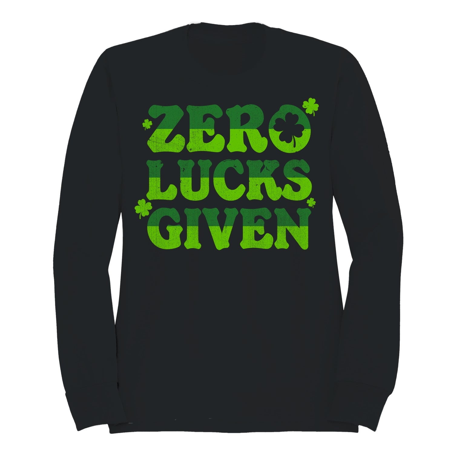Zero Lucks Given Funny St. Patricks Day Shamrock Design Men's ...