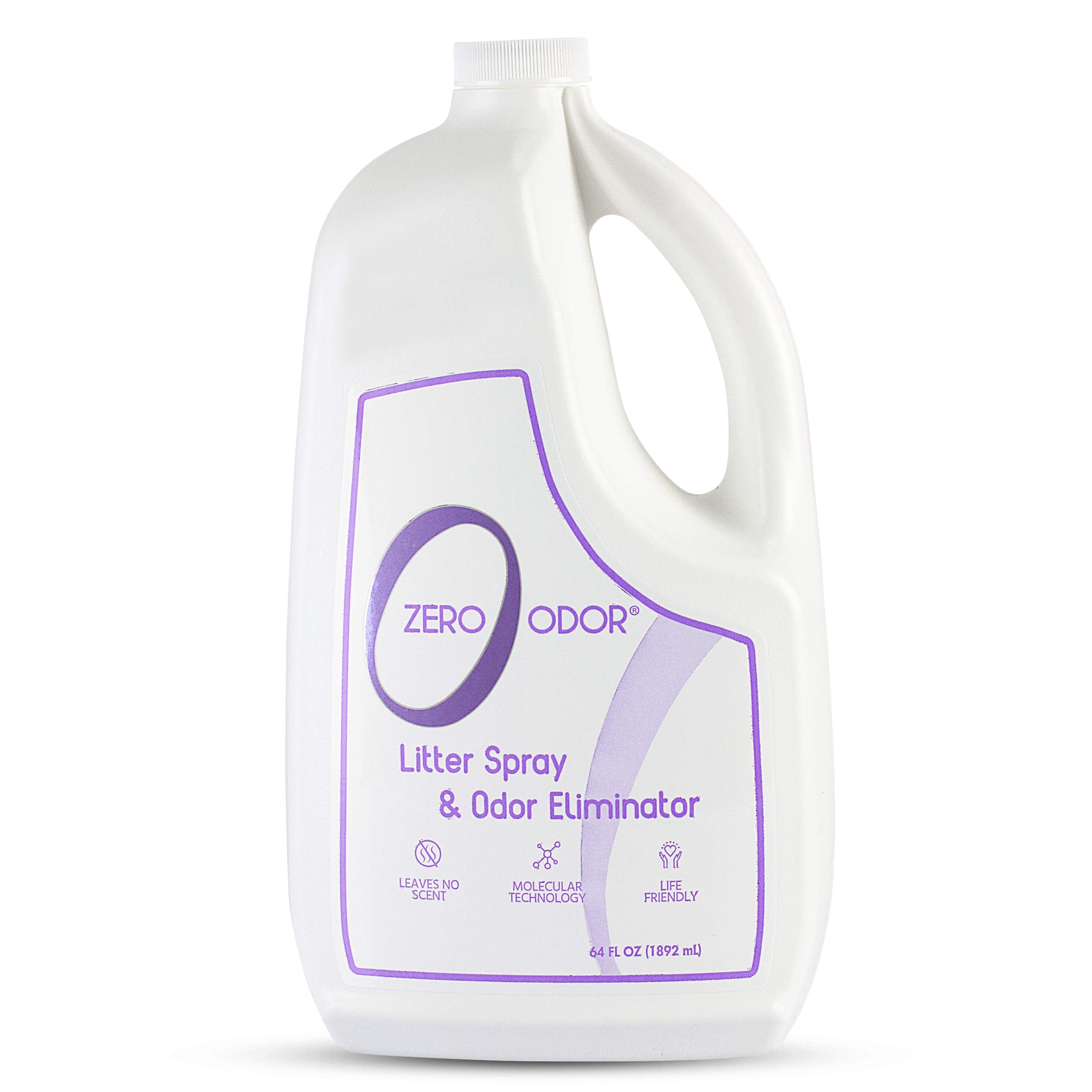 Zero Odor - Litter Odor Eliminator - Patented Molecular Technology - Pet Safe & Works on all ...