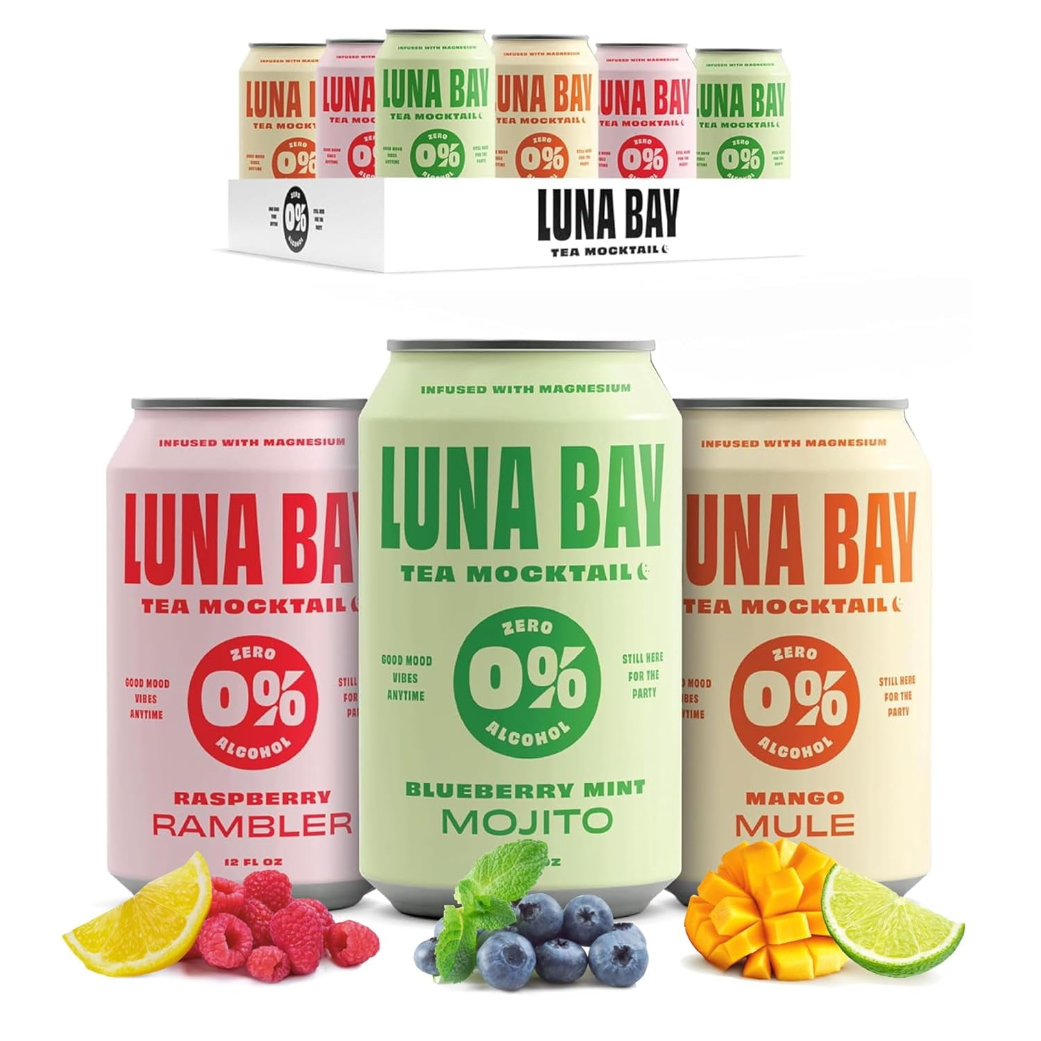 Zero Percent Tea Mocktail - Sparkling Tea Non-Alcoholic Beverage, Non ...