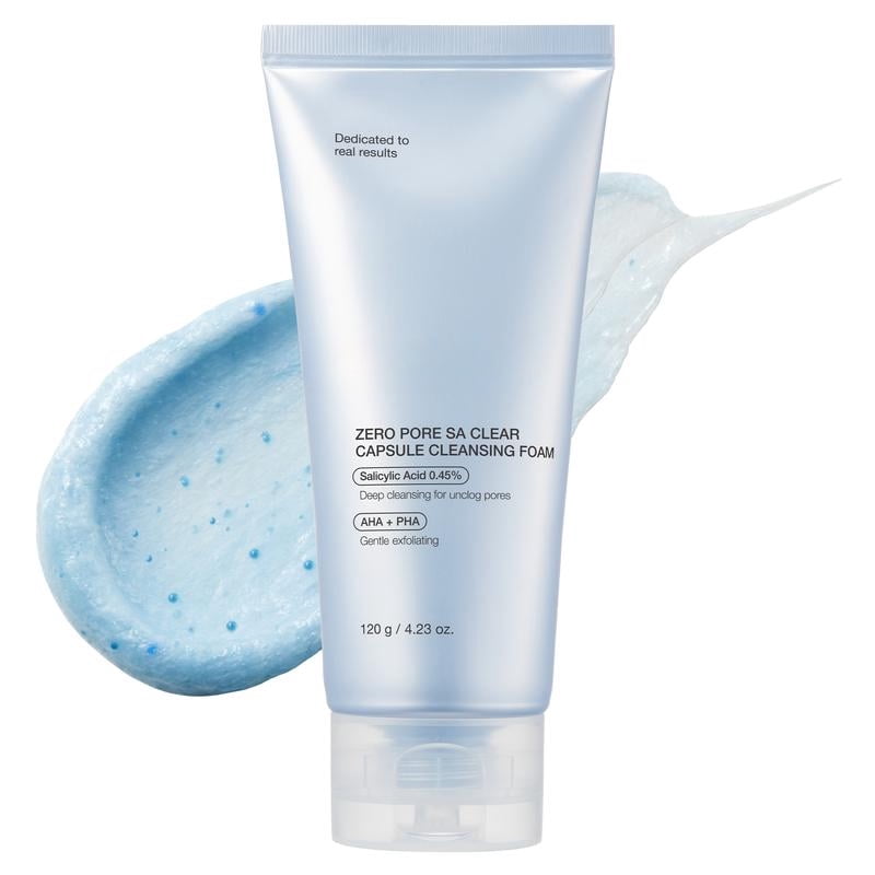 Zero Pore Clear Blue Capsule Facial Cleanser for Skin Texture ...