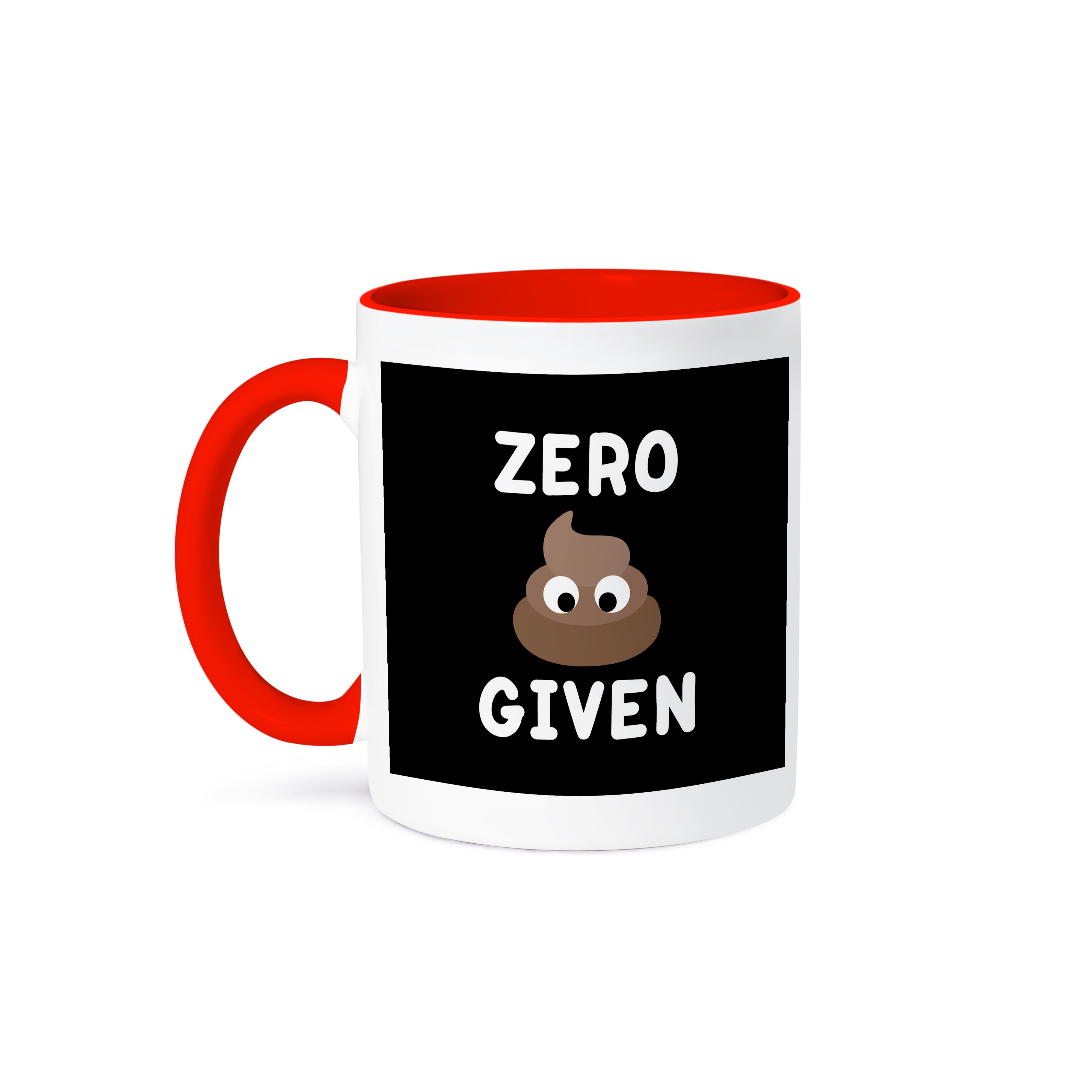 Zero Shits Given With Poop Clipart. White Letters On Black Background ...