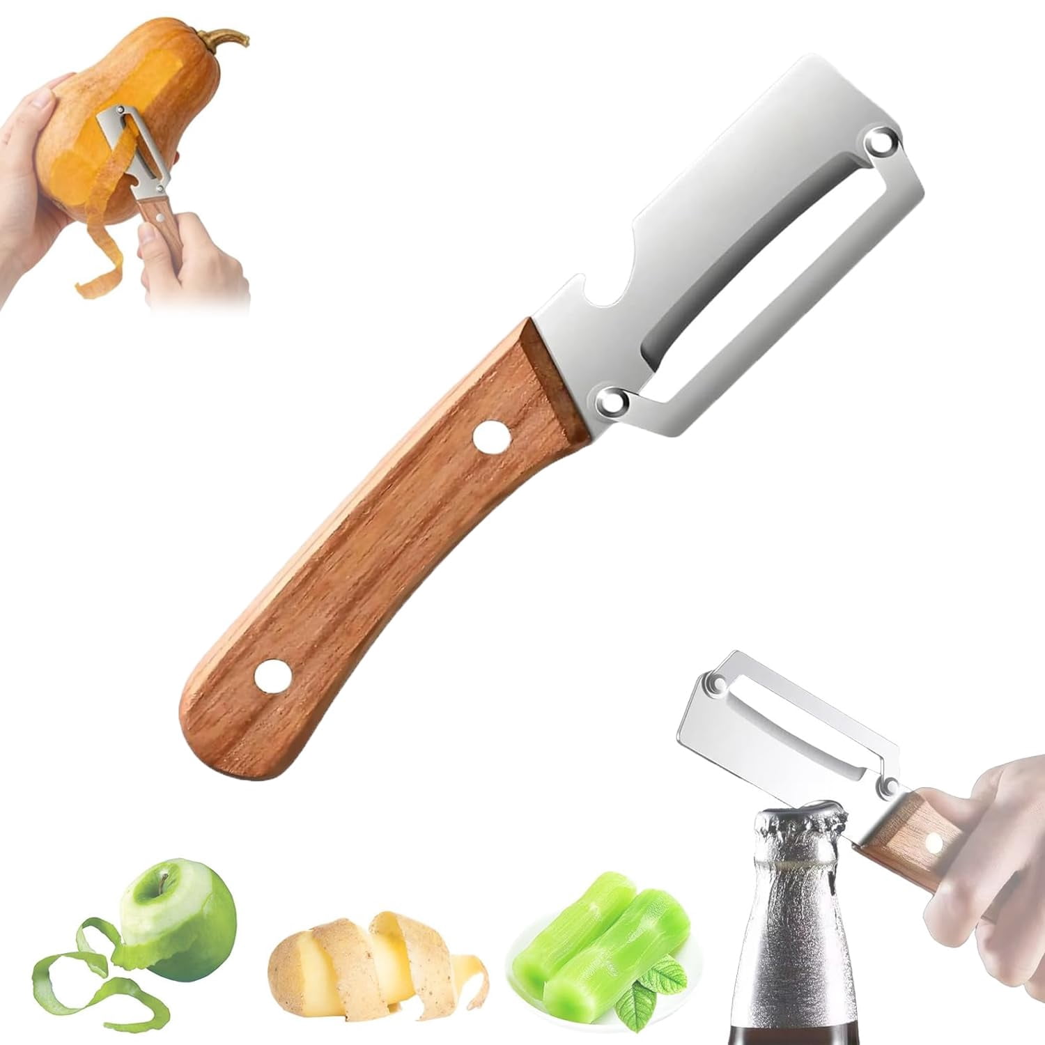 Zero Snag Wooden Peeler, Zero Snag Wooden Kitchen Tool, Multi ...