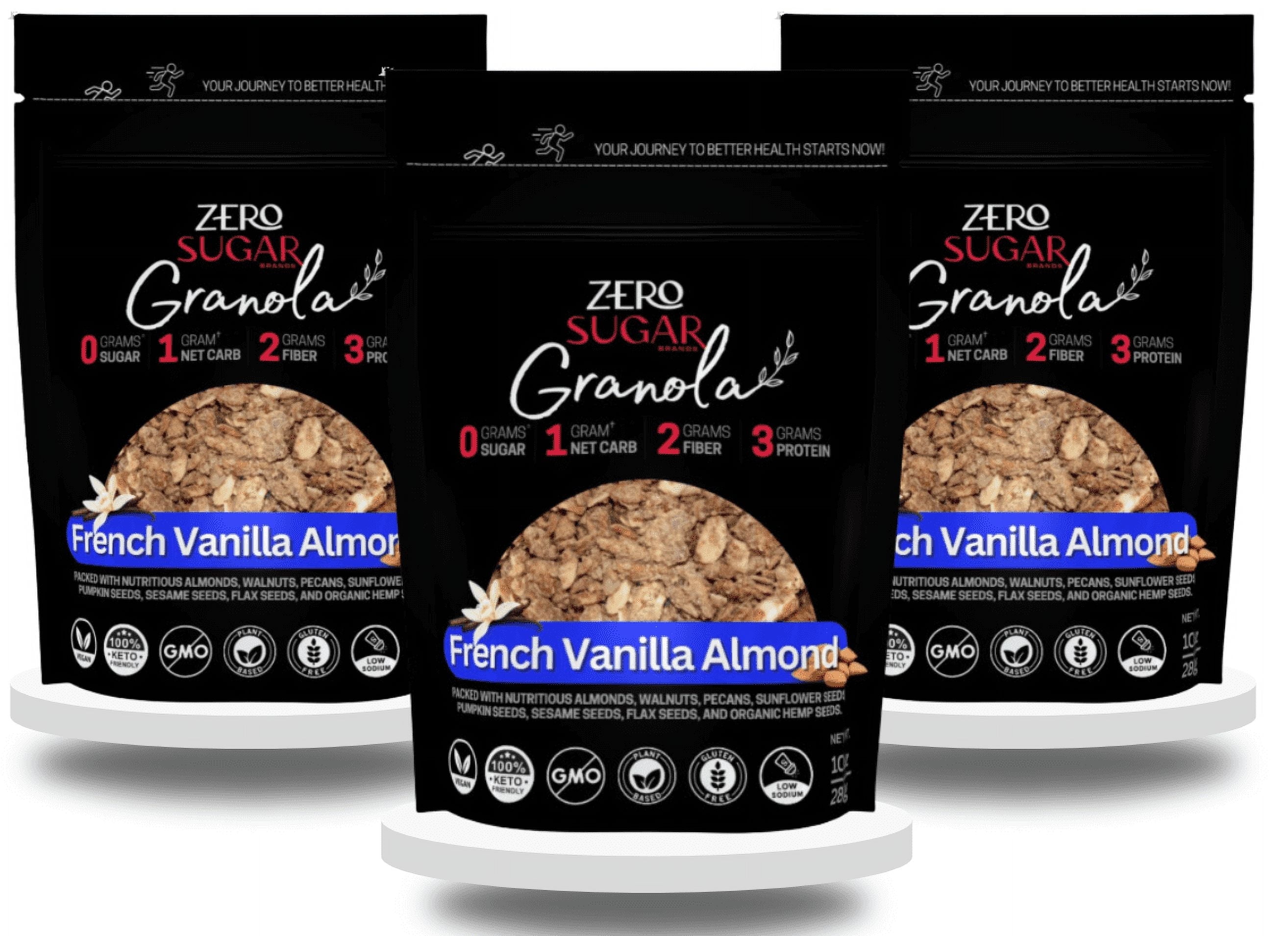 French Vanilla Granola - Sugar Free, Keto, Dairy-Free 3-Pack 10 oz ...