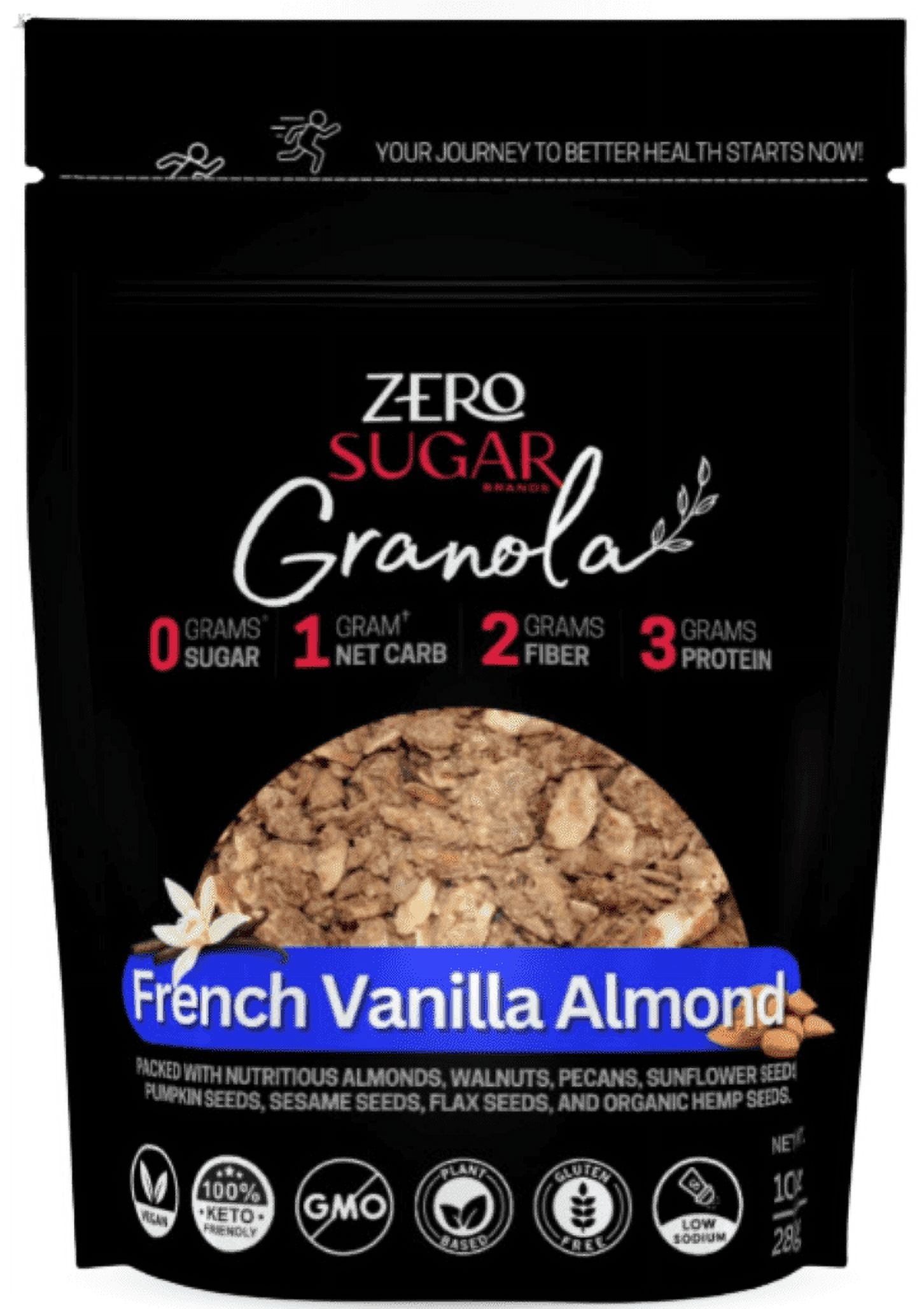 Zero Sugar Brands Granola - French Vanilla - Vegan, Low Carb, Gluten ...