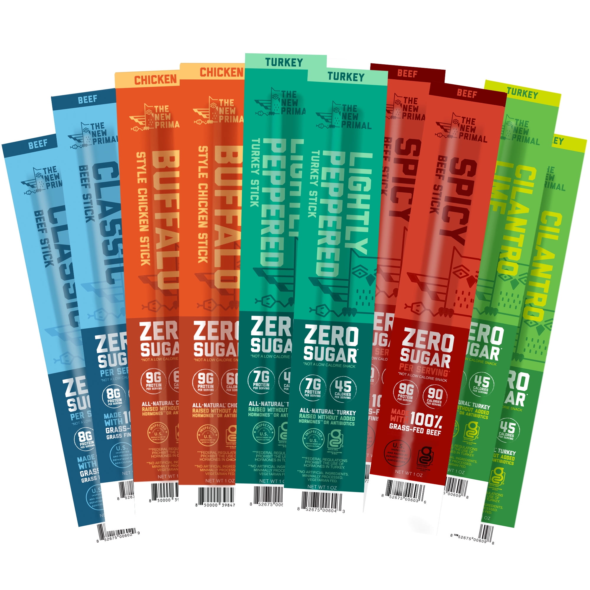 Zero Sugar Spicy Beef Meat Stick Sampler, 10 Count - Walmart.com