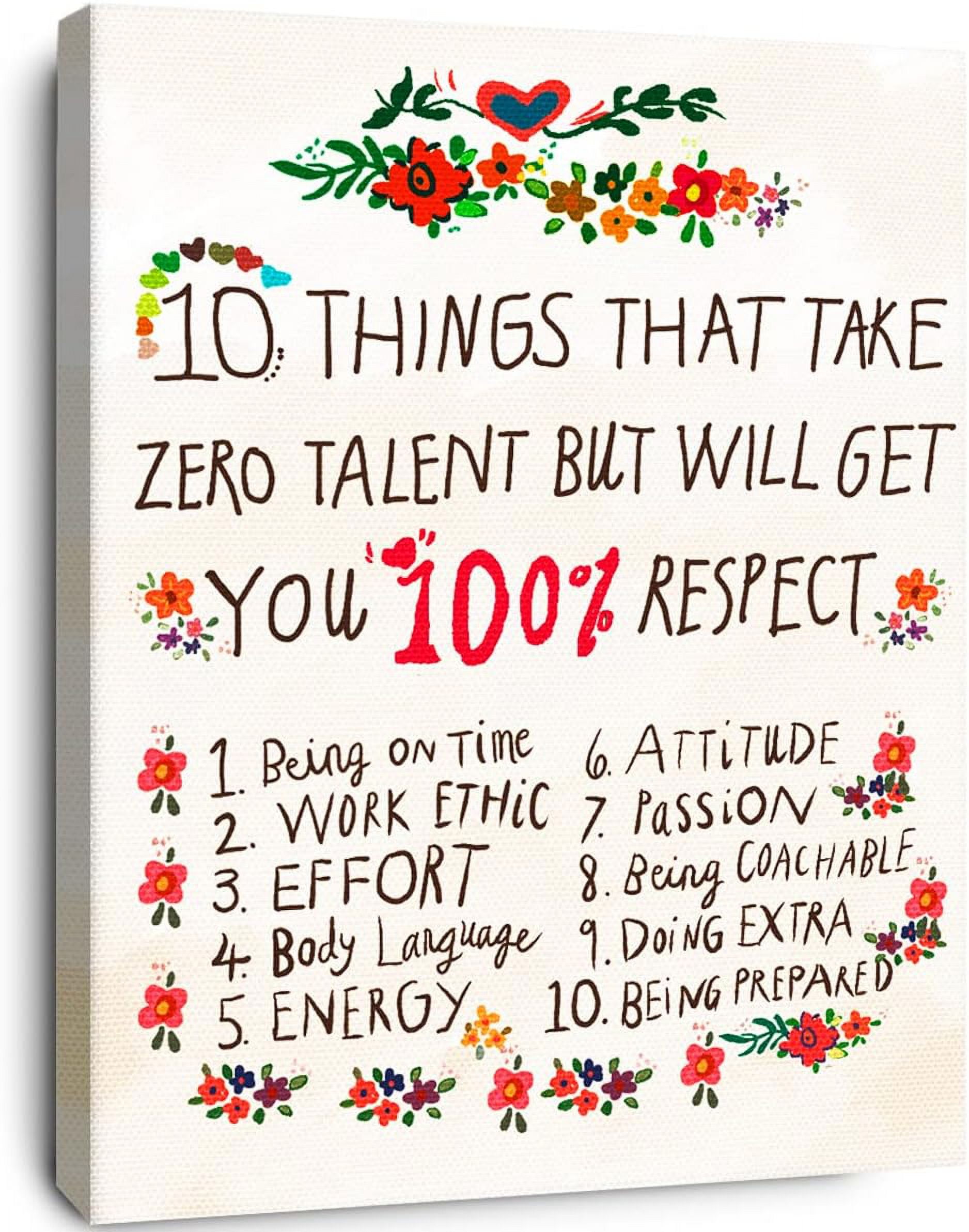 Zero Talent Wall Art,10 Things That Take Zero Talent Framed Canvas ...