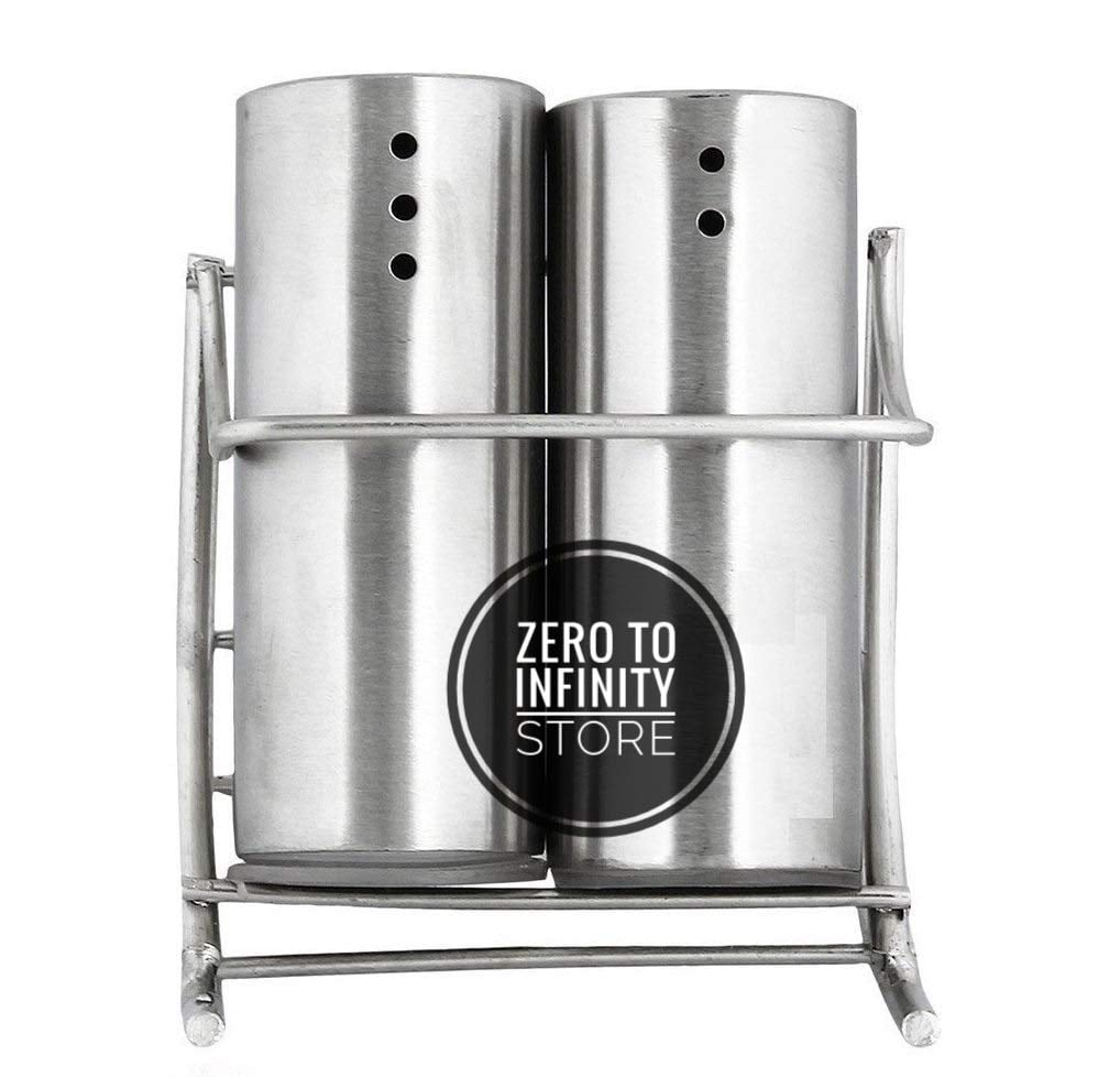 Zero To Infinity Store Set of Stainless Steel Salt and Pepper Shakers Swing Set Silver - Walmart.com