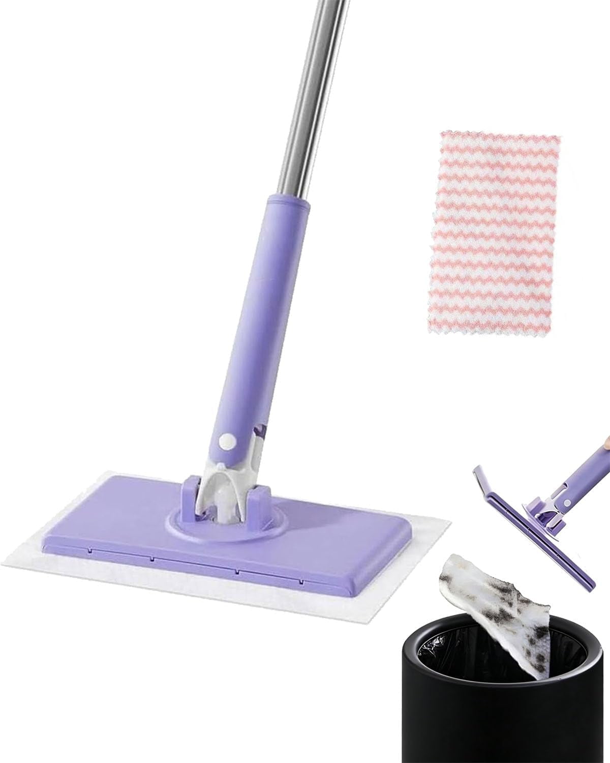 Zero Touch Mini Mop, Convenient Cloth Changing Mini Mop, Uses ...