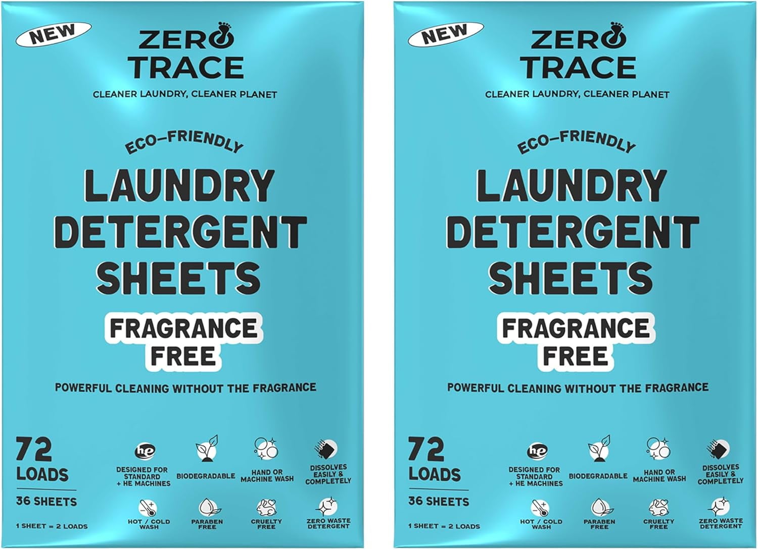 Zero Trace All Natural Laundry Detergent Sheets – Fragrance-Free ...