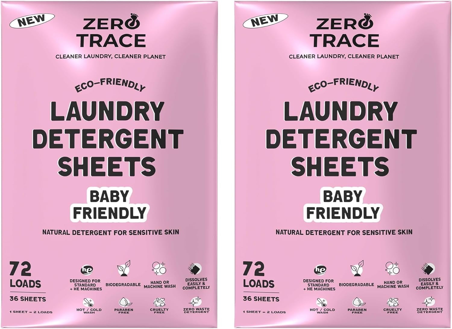Zero Trace Baby Laundry Detergent Sheets – Natural, Eco-Friendly ...