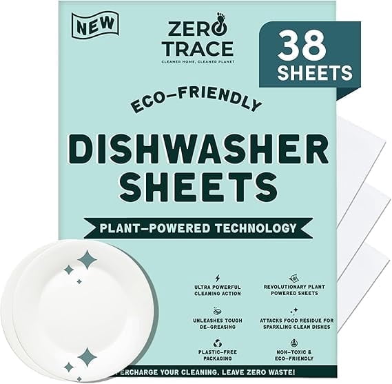 Zero Trace Dishwasher Detergent Eco-Friendly Sheets for Dish Washing ...