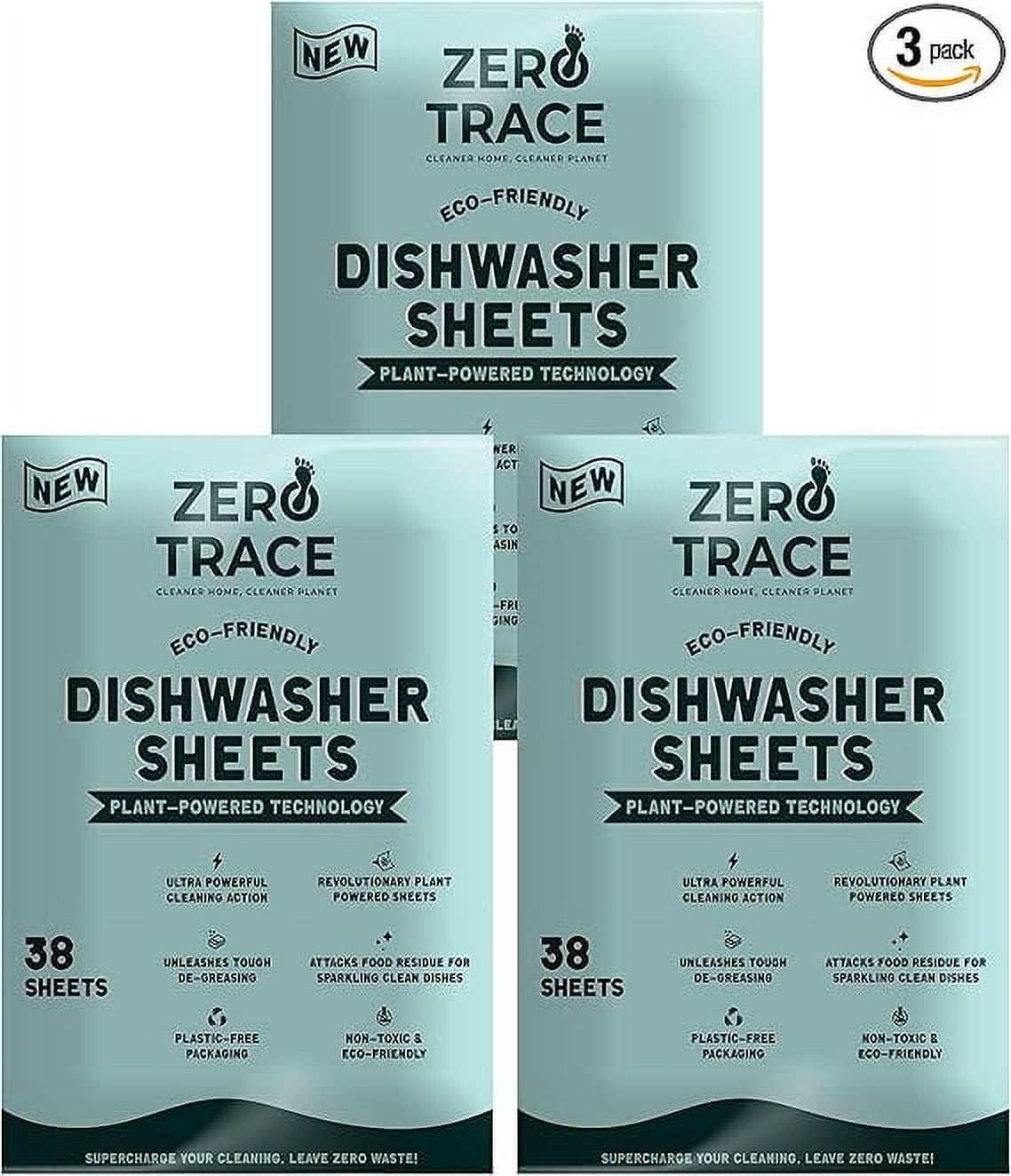 Zero Trace Dishwasher Detergent Eco-Friendly Sheets for Dish Washing - Plant Powered Technology ...