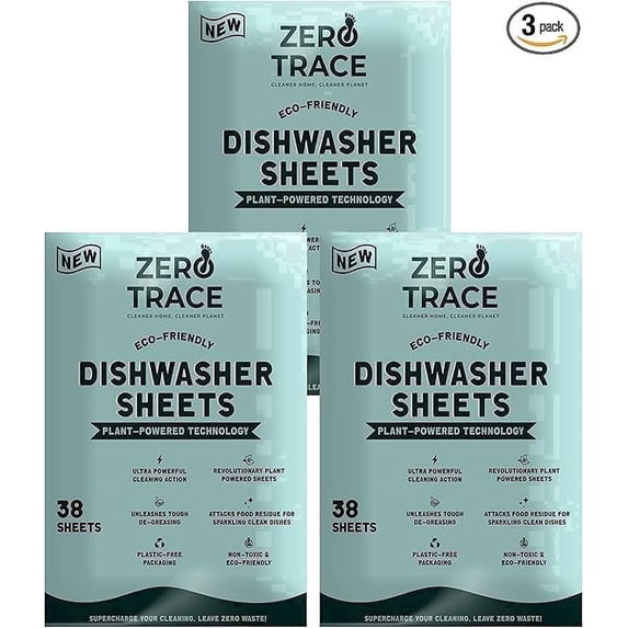 Zero Trace Dishwasher Detergent Eco-Friendly Sheets for Dish Washing ...