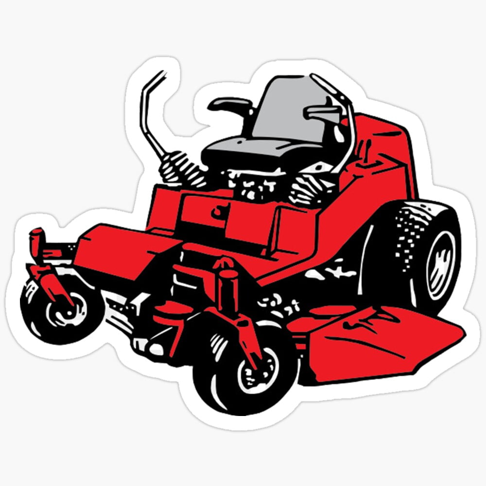 Zero Turn Lawn Mower Sticker Phone Decal Water Bottle Stickers Car ...