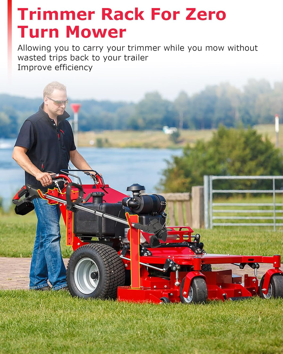 Zero Turn Mower Trimmer Holder, with Automatic Clamping and Locking ...