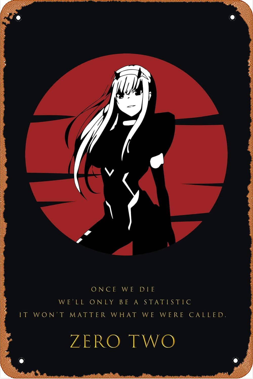 Zero Two Darling In The Franxx Posters Anime Posters (2) Vintage Metal ...