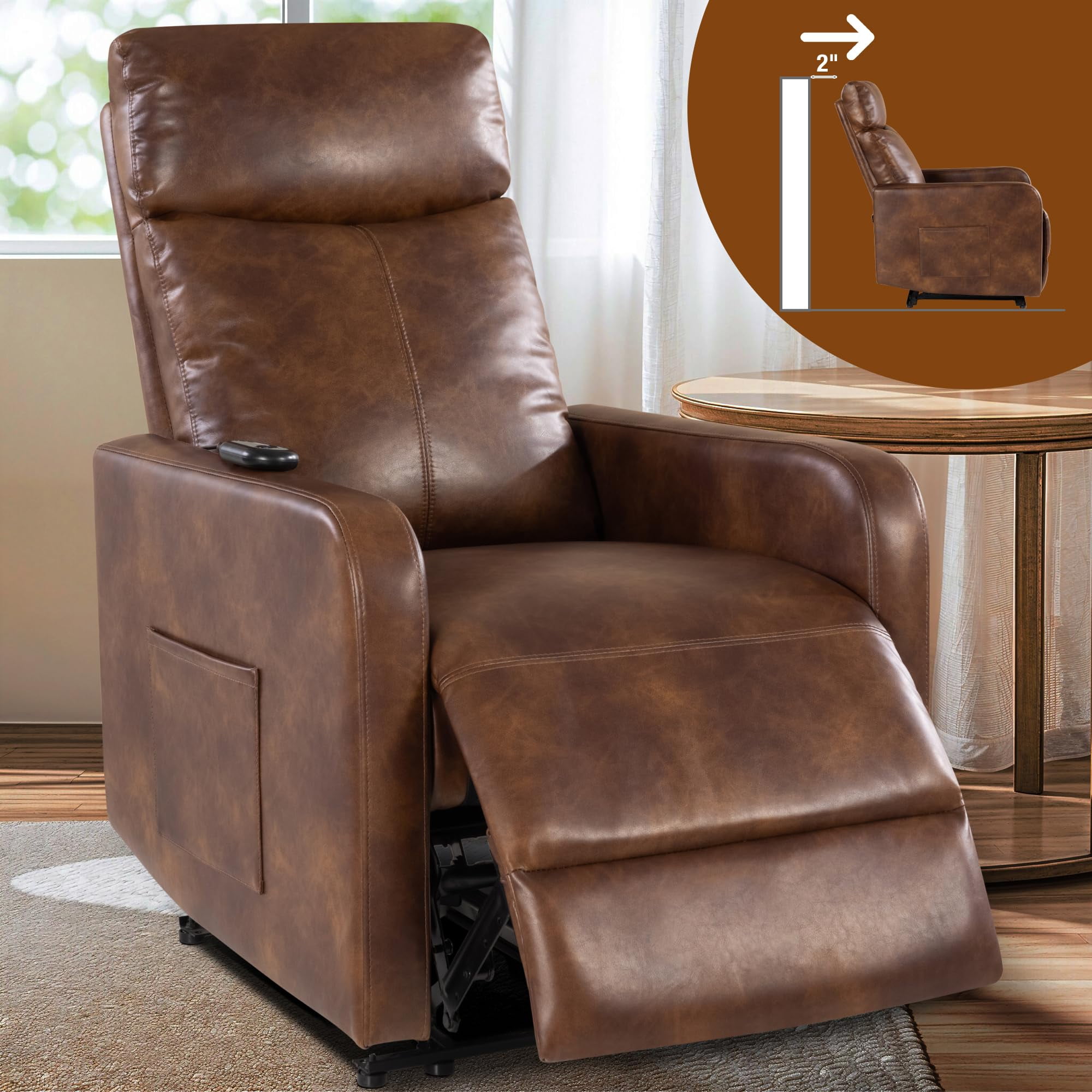 Zero Wall Power Recliner Chairs, Small Recliner for Small Spaces and ...