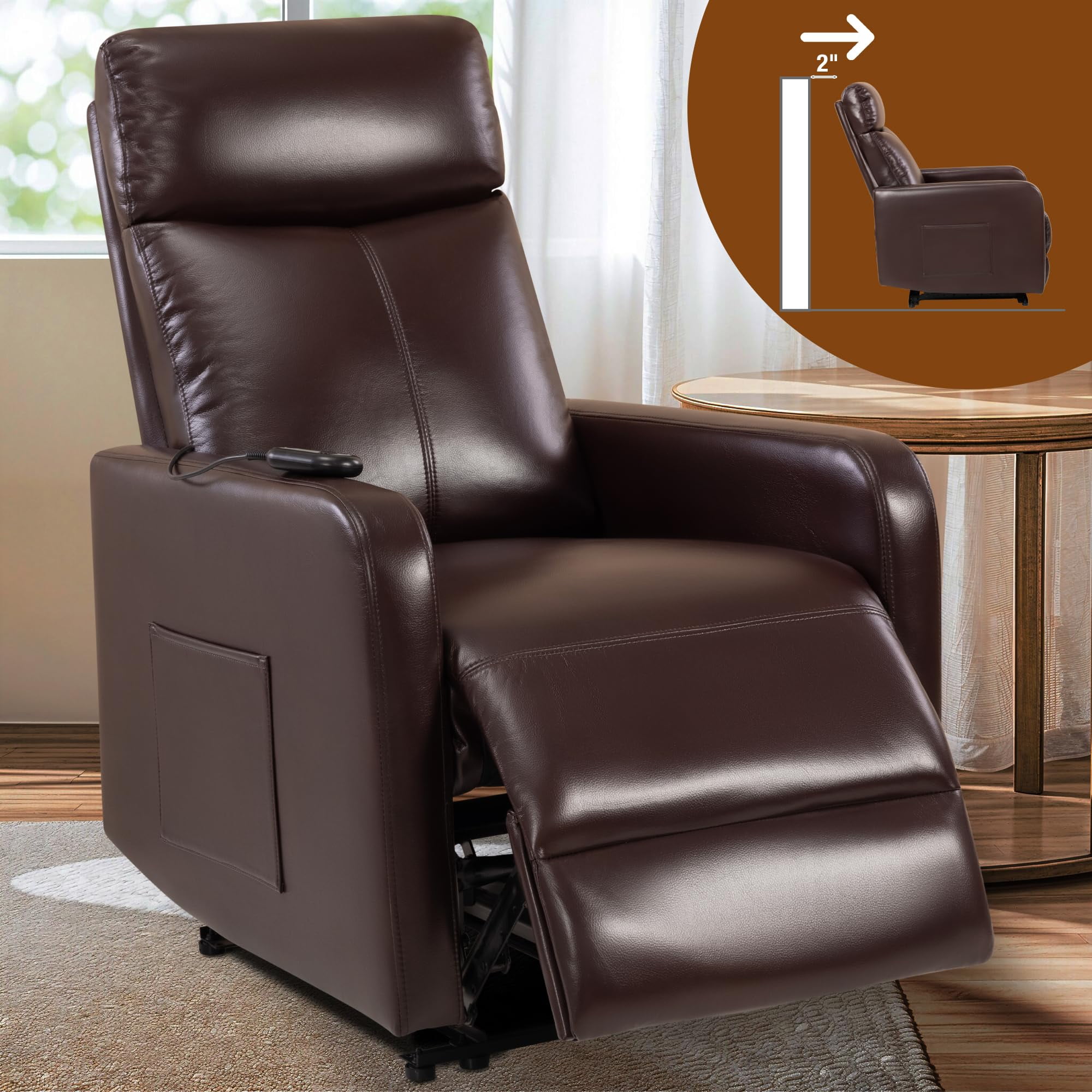 Zero Wall Power Recliner Chairs, Small Recliner for Small Spaces and ...
