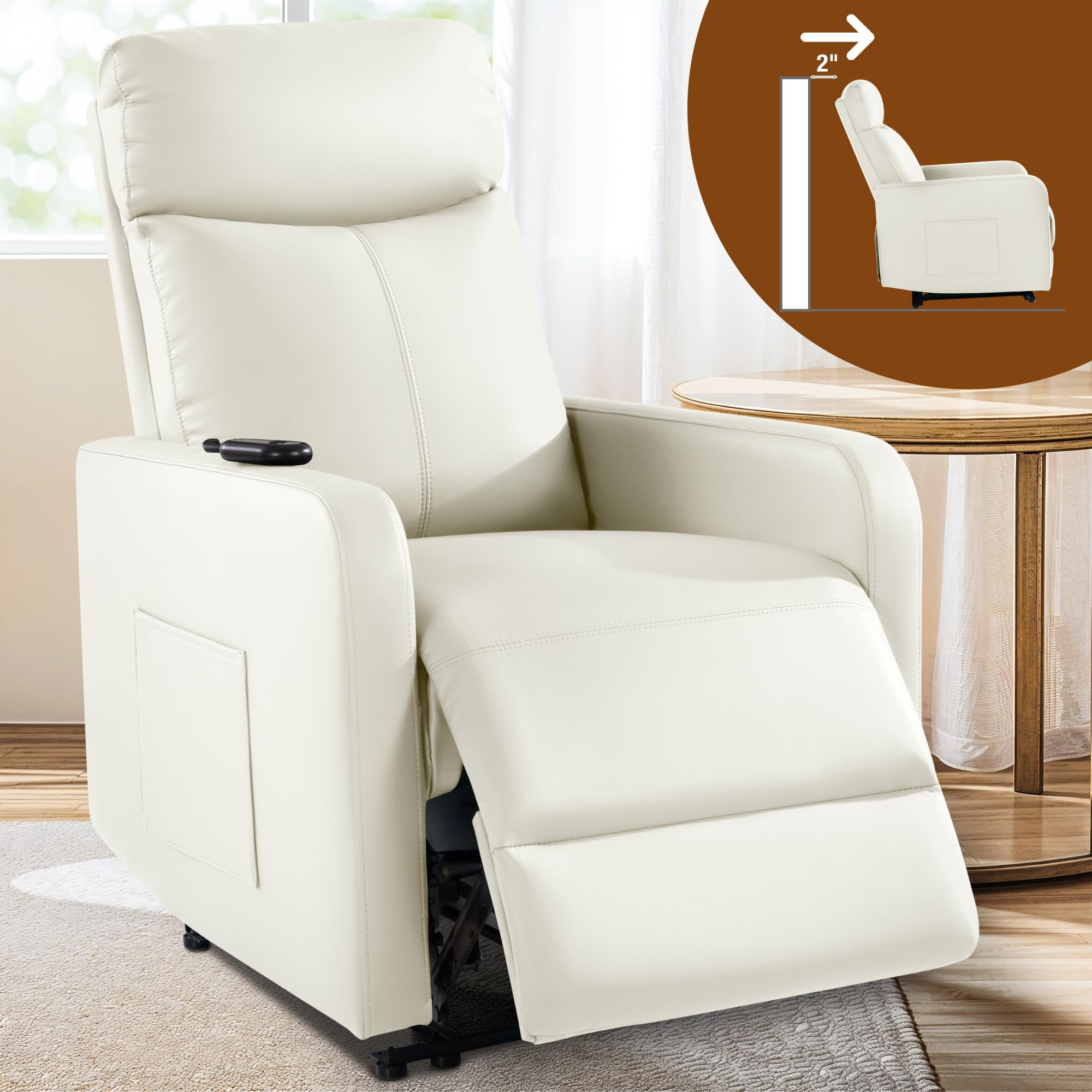 Zero Wall Power Recliner Chairs, Small Recliner for Small Spaces and ...