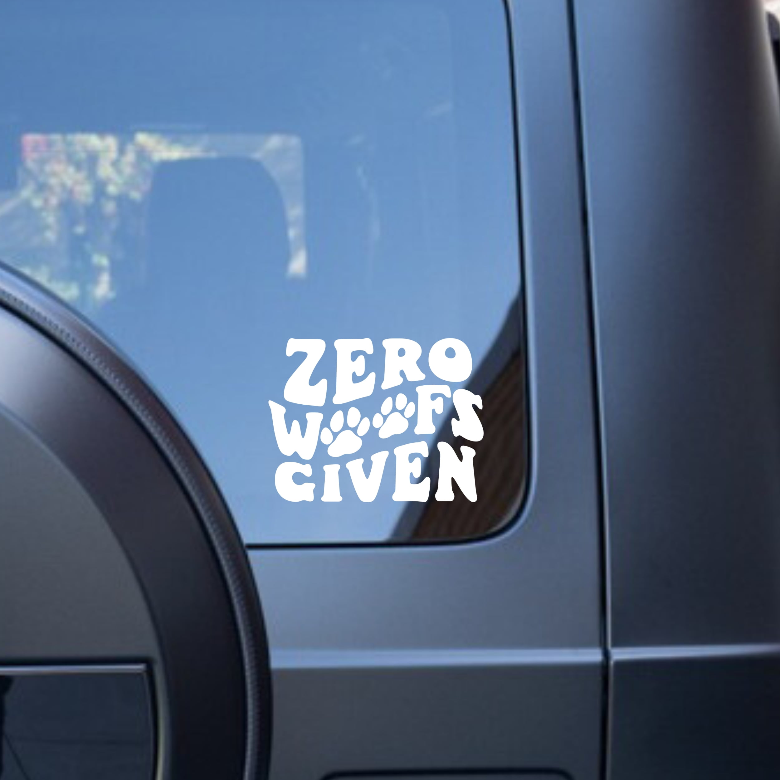 Zero Woofs Given - Funny Car Vinyl Decal Bumper Sticker for Car, Wall ...