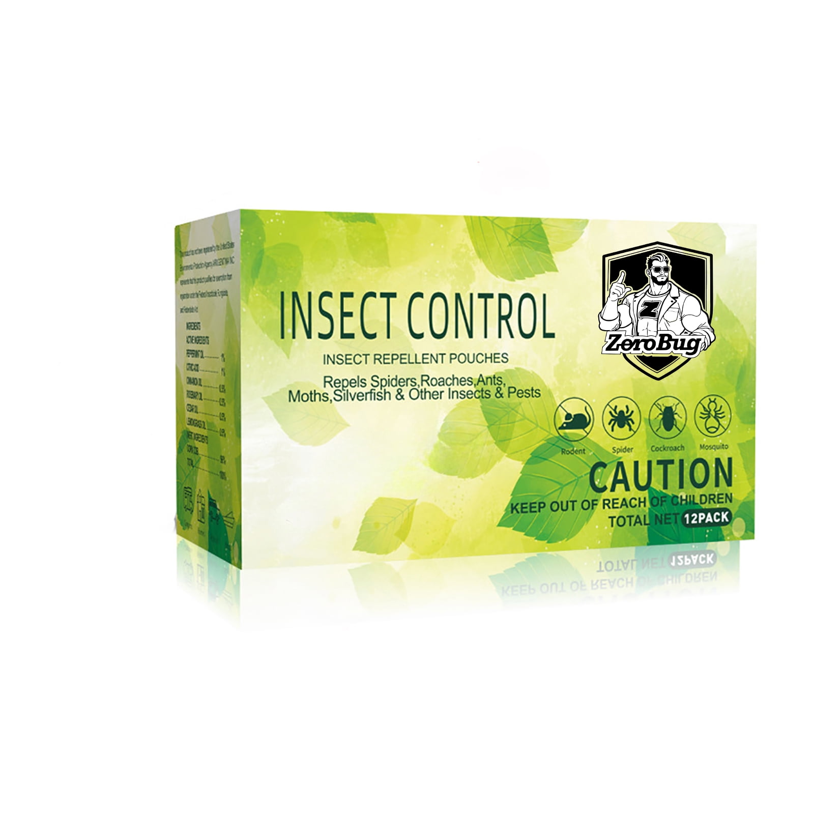 ZeroBug Natural Mouse Repellent Pouches - 12 Pack Rodent Repellent for Home, Garage, Car, RV ...