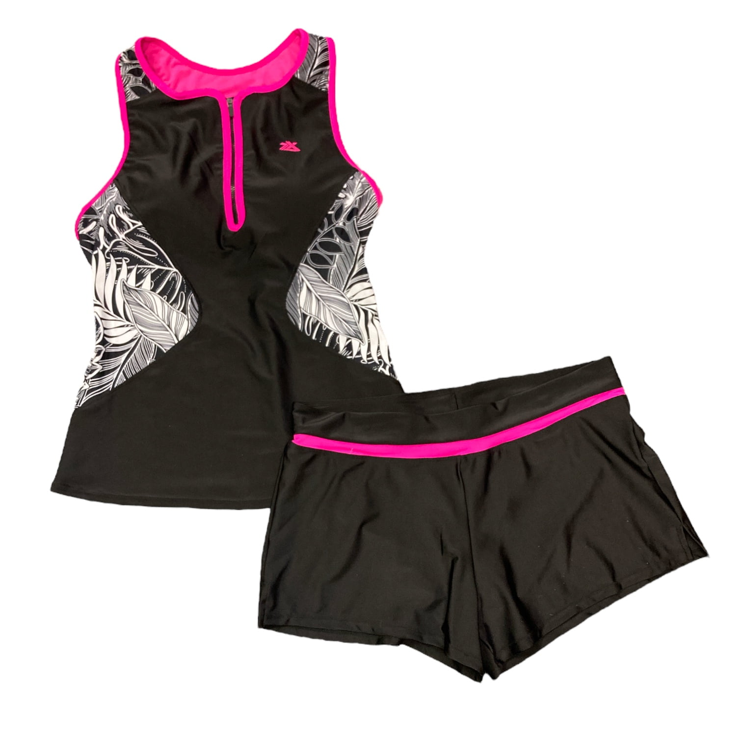 Zeroxposur Womens Lightweight 4 Way Stretch Racerback Swim Top And