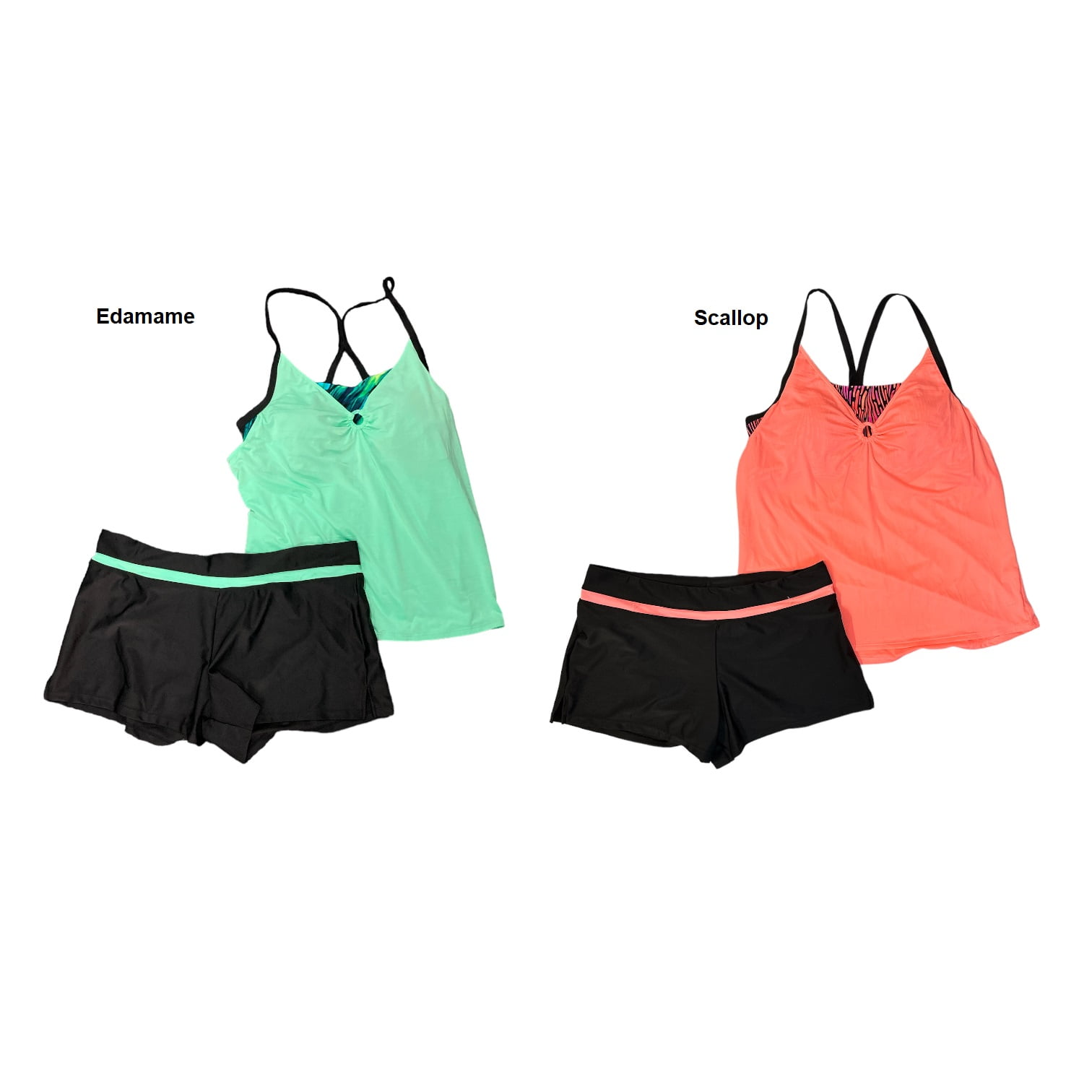 ZeroXposur Ladies Plus Size Solid 2-For Scuba Tankini Swimsuit for ...