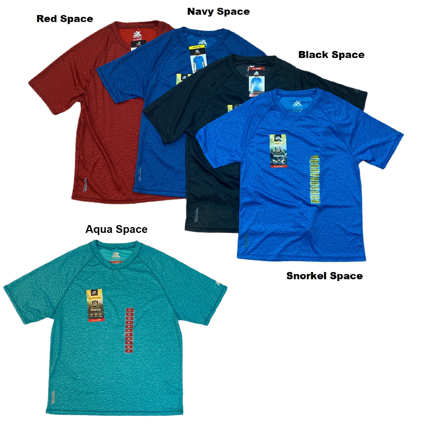 ZeroXposur Men's Short Sleeve Rash Guard Sun Protect Shirt (Snorkel ...