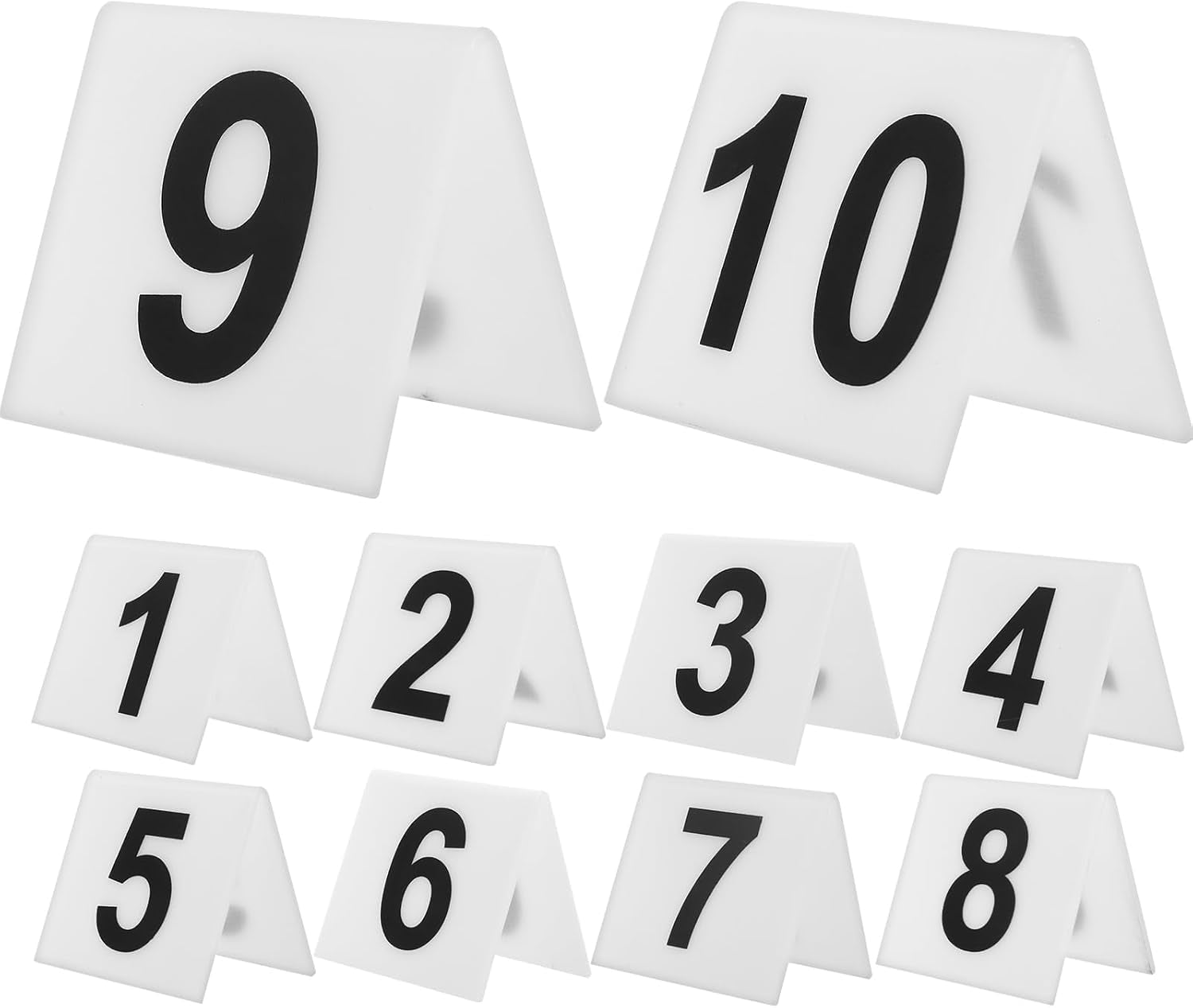 Zerodeko 10pcs Number Plate Crime Scene Decoration Table Numbers Frames Markers Double Sided ...