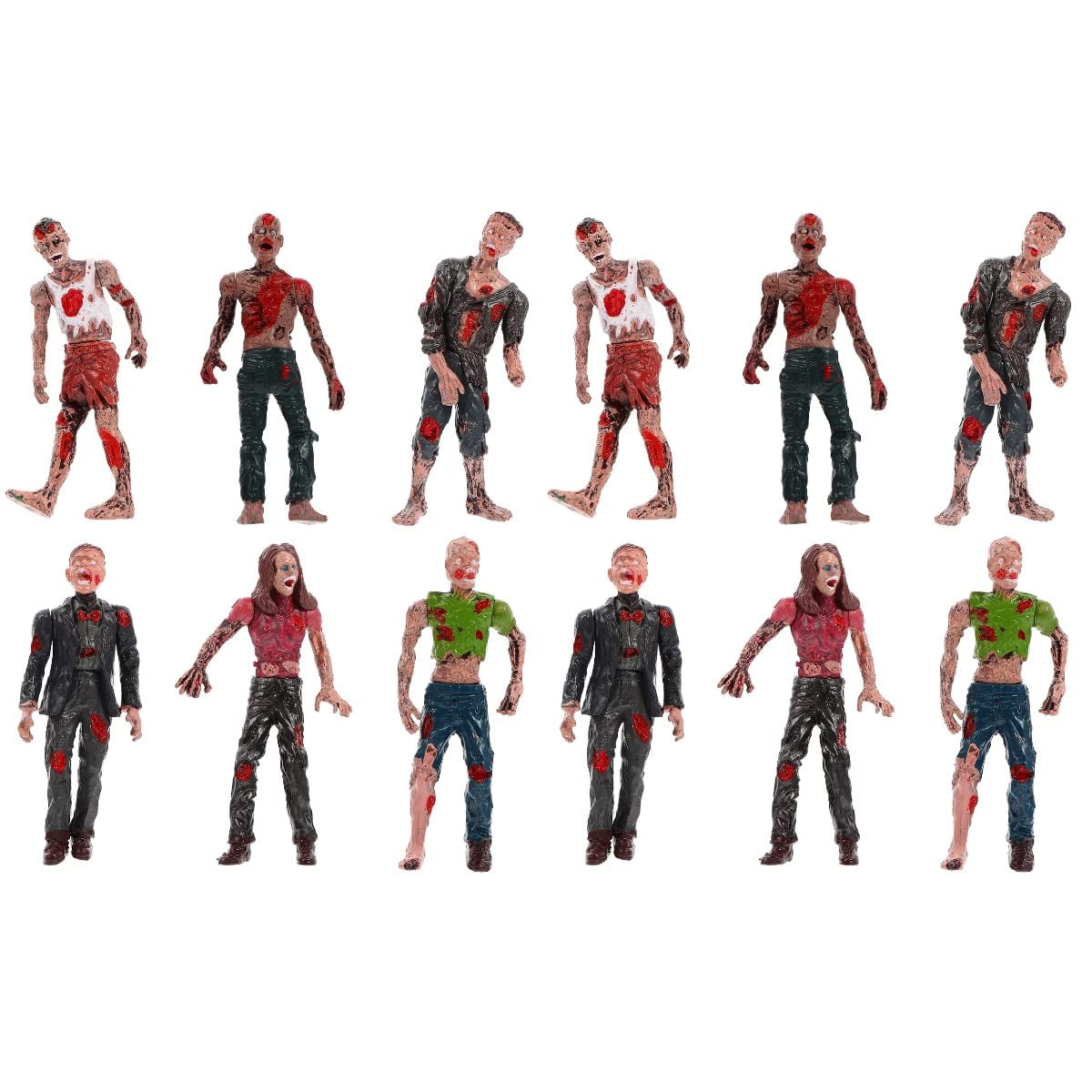 Zerodeko 12 PCS Toy Zombie Action Figures KMC2with Movable and ...