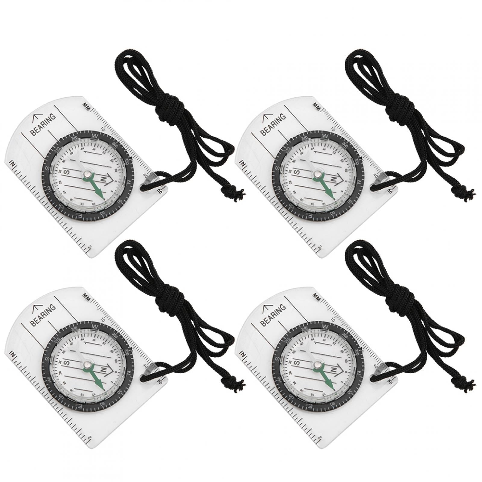 Zerodis 4pcs Outdoor Compass, Sturdy Handheld Directional Map Scale ...