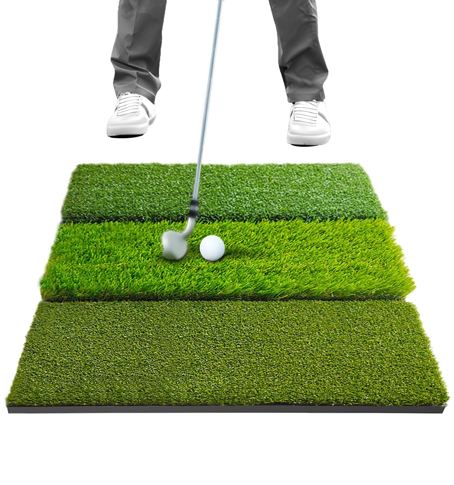 Zeronic Tri-Turf Golf Hitting Mat Golf Training Mat for Swing Backing ...