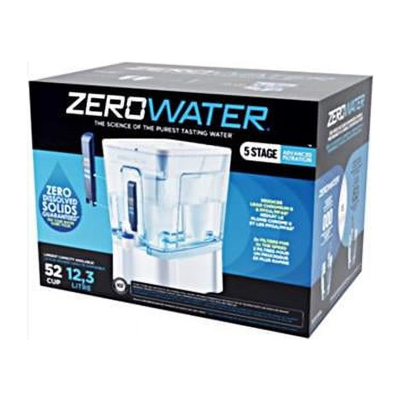 ZeroWater 52 Cups Purified Water Filtration System Dispenser with Ready ...