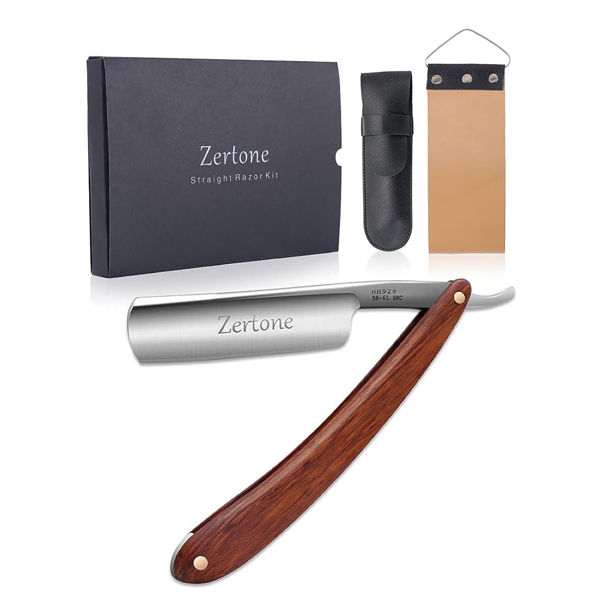 Zertone Straight Razors for Men Kit with Strop - Straight Edge Razor ...