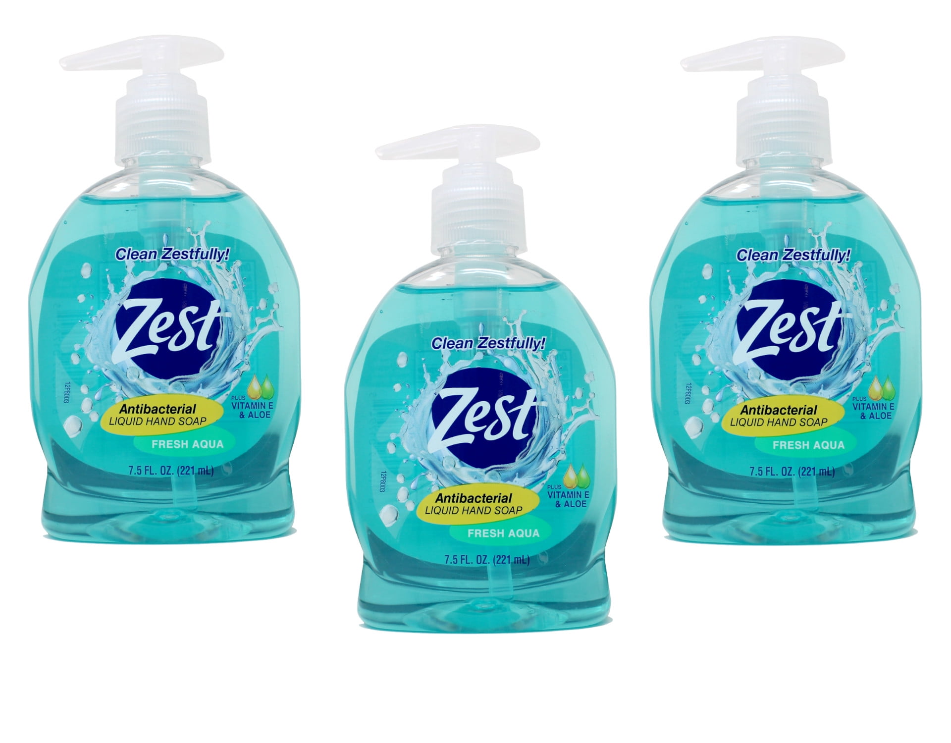 Zest Antibacterial Liquid Hand Soap with Vitamin E & Aloe, Fresh Aqua ...