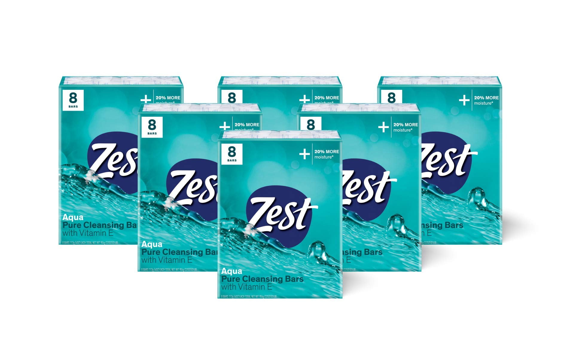 Zest Aqua Bar Bath Soap, Bulk Pack of 48, 4 Fl Oz Each, Shower Soap ...