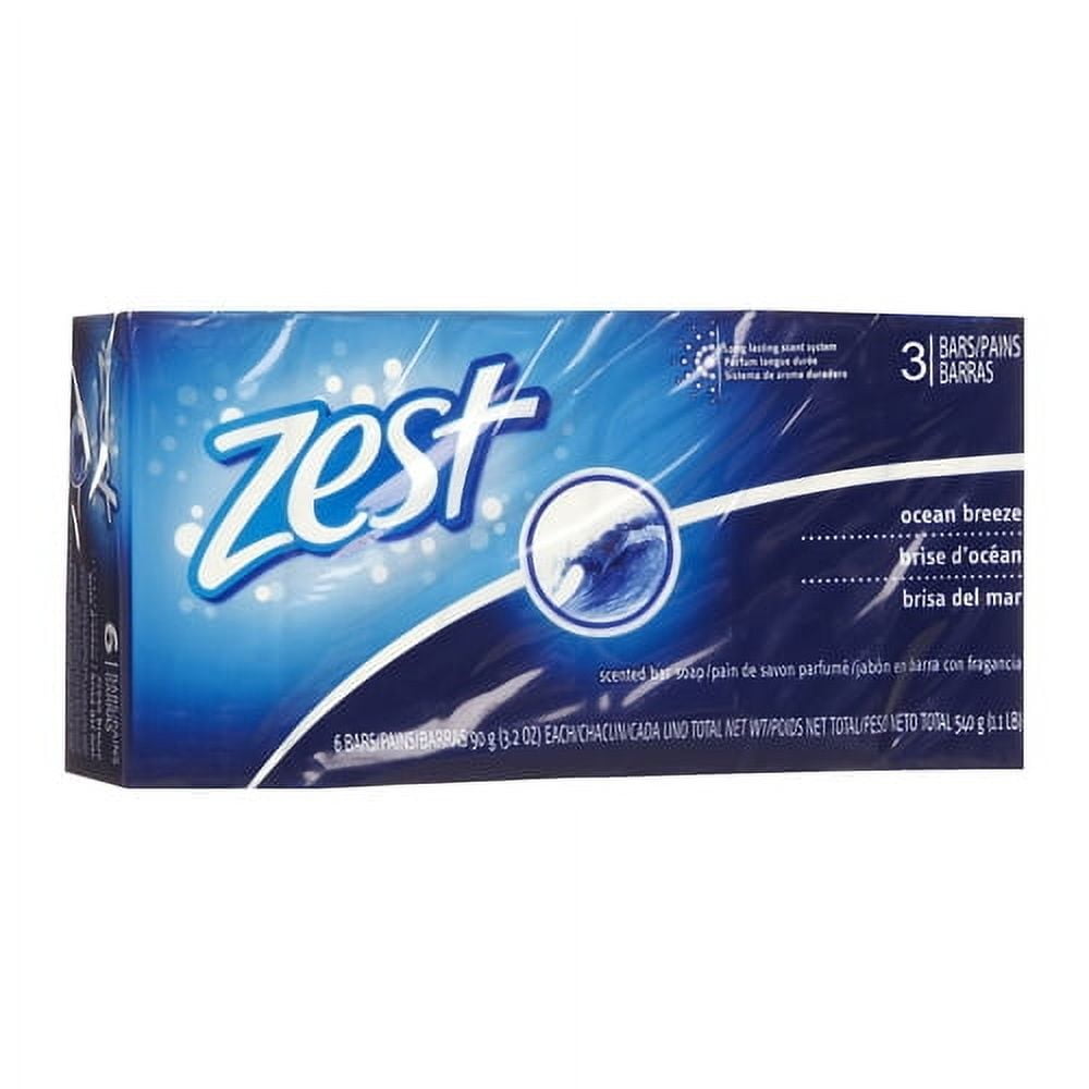 Zest Bath Bar, Ocean Breeze 3 Ea - 4 Oz, 2 Pack - Walmart.com