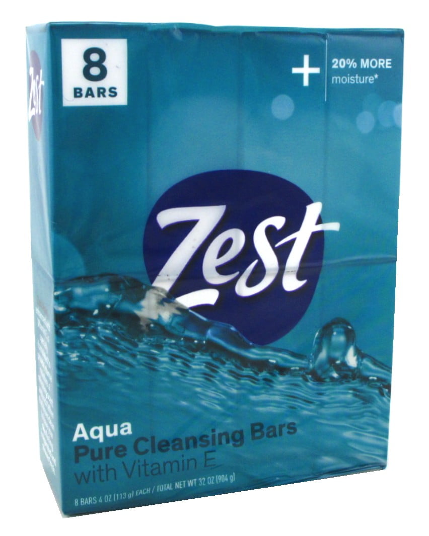 Zest Bath Bars 4oz 8 Count Aqua (Pack of 3) - Walmart.com