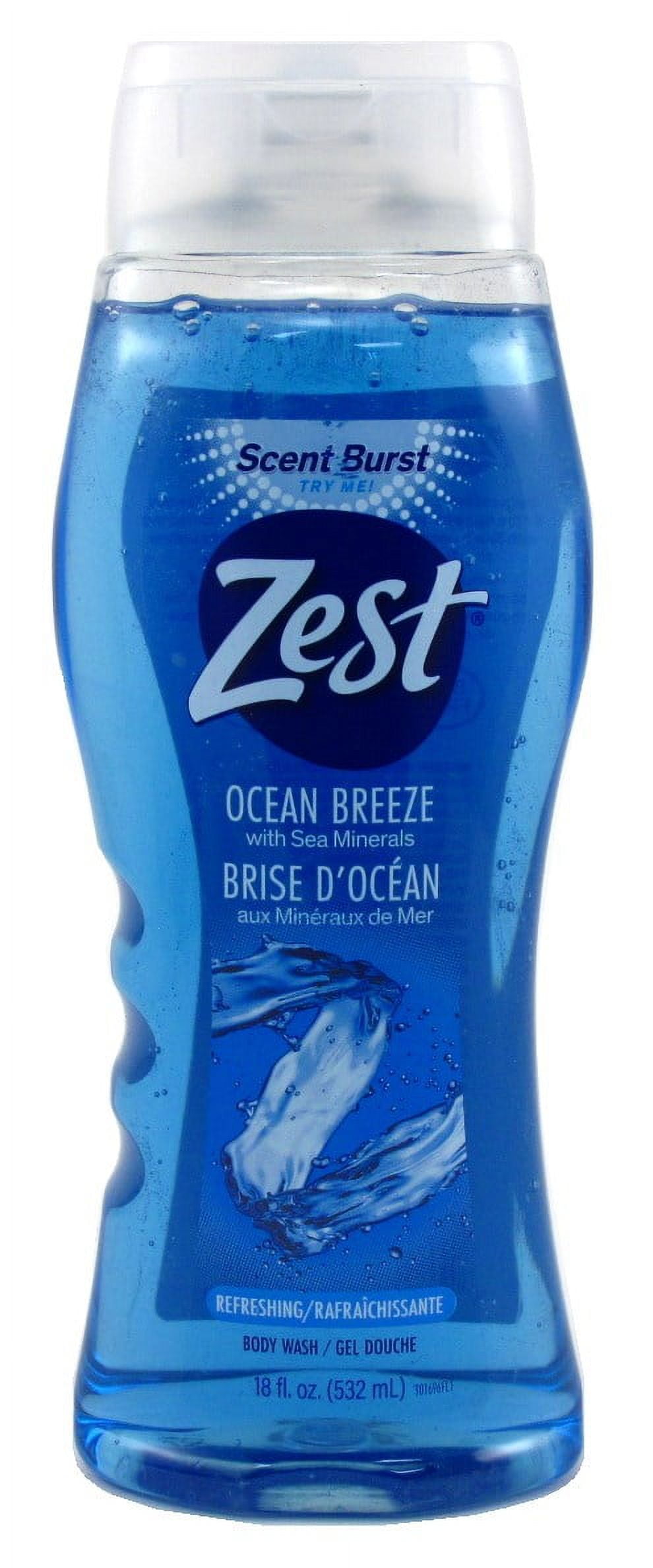 Zest Body Wash Ocean Breeze With Sea Minerals Refresh 18oz (Pack of 3) - Walmart.com