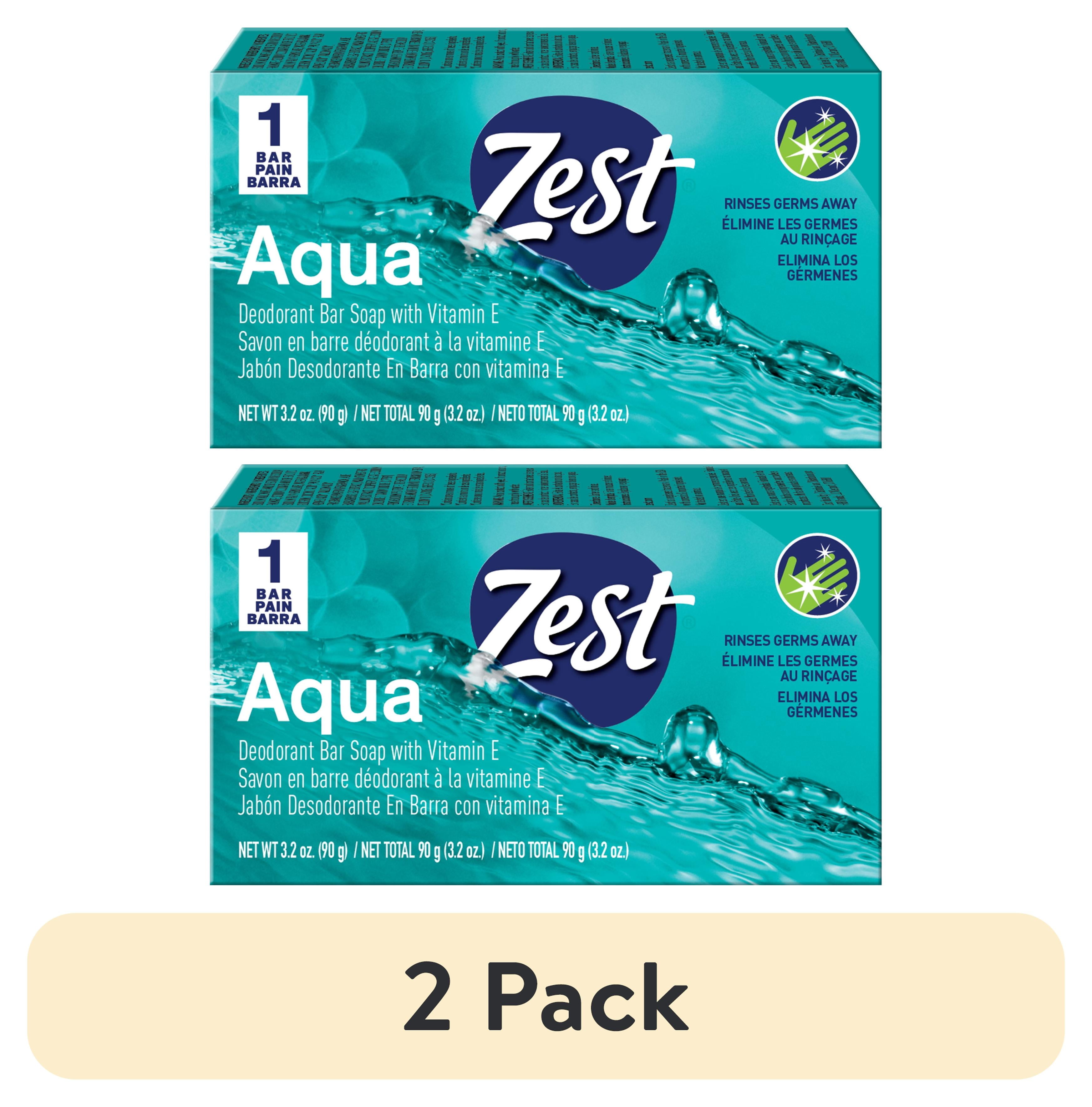 (2 pack) Zest Deodorant Bar Soap, Hydrating Moisture for All Skin Types ...