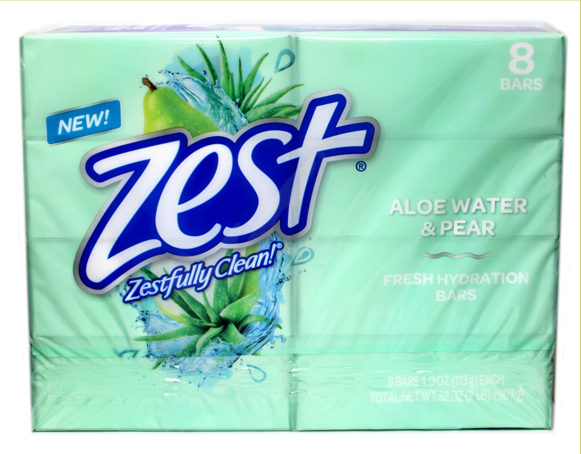 Zest Fresh Hydration Bars, Aloe Water & Pear 4 oz 8 bars - Walmart.com