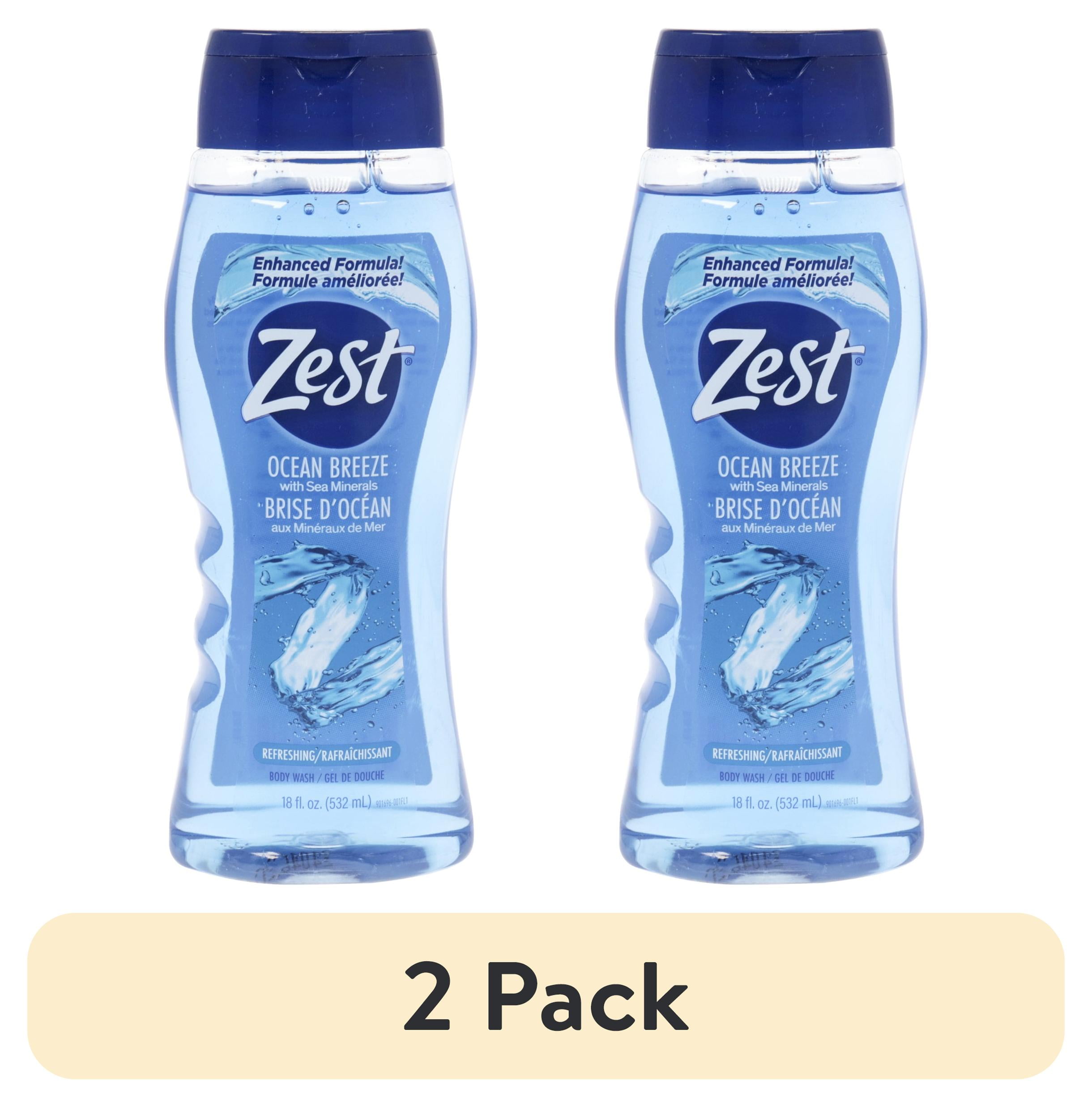 (2 pack) Zest Ocean Breeze with Sea Minerals Invigorating Body Wash, 18 fl oz - Walmart.com