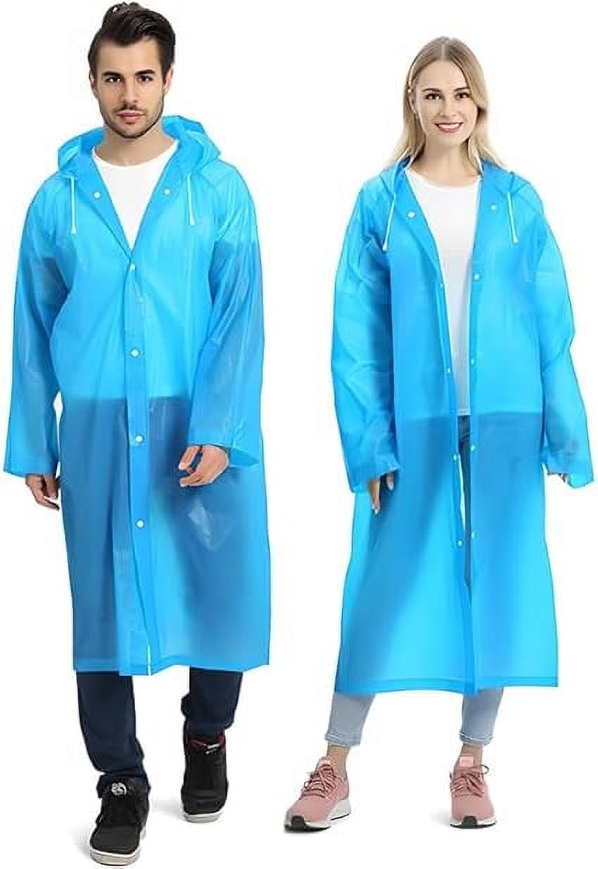 ZestMode 10 Pack Rain Poncho,Water-proof Portable Raincoat EVA Reusable ...