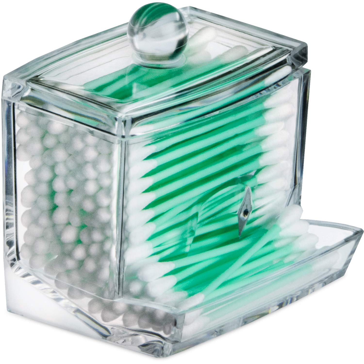 ZestMode 1Pc Q-tip Holder - Q-tip Dispenser Cotton Pad Holder Compact ...