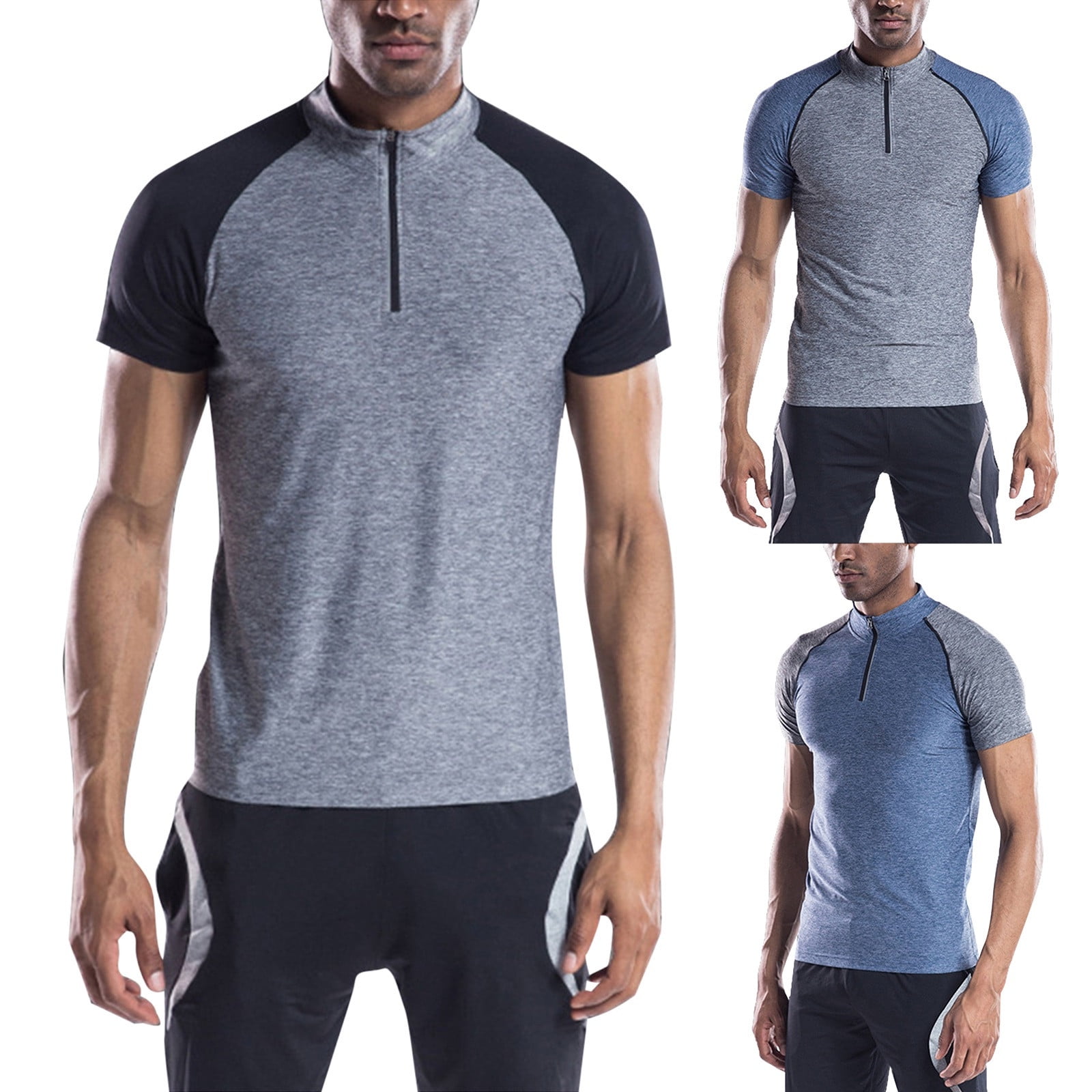 ZestMode 2 Pack Mens Compression Shirts Cool Dry Sports Athletic ...