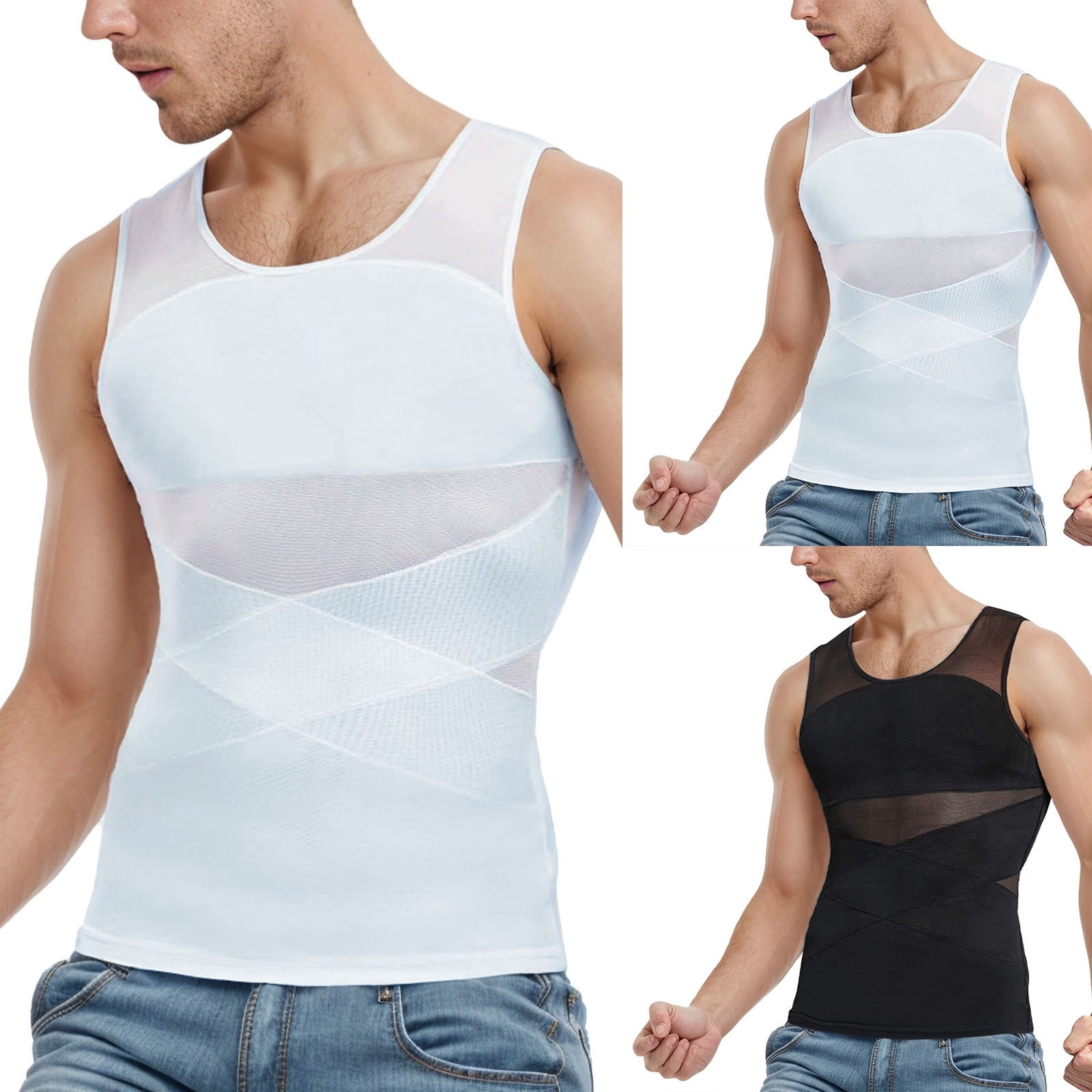 ZestMode 2 Pack Mens Compression Shirts Compression Shirt Slim Body ...