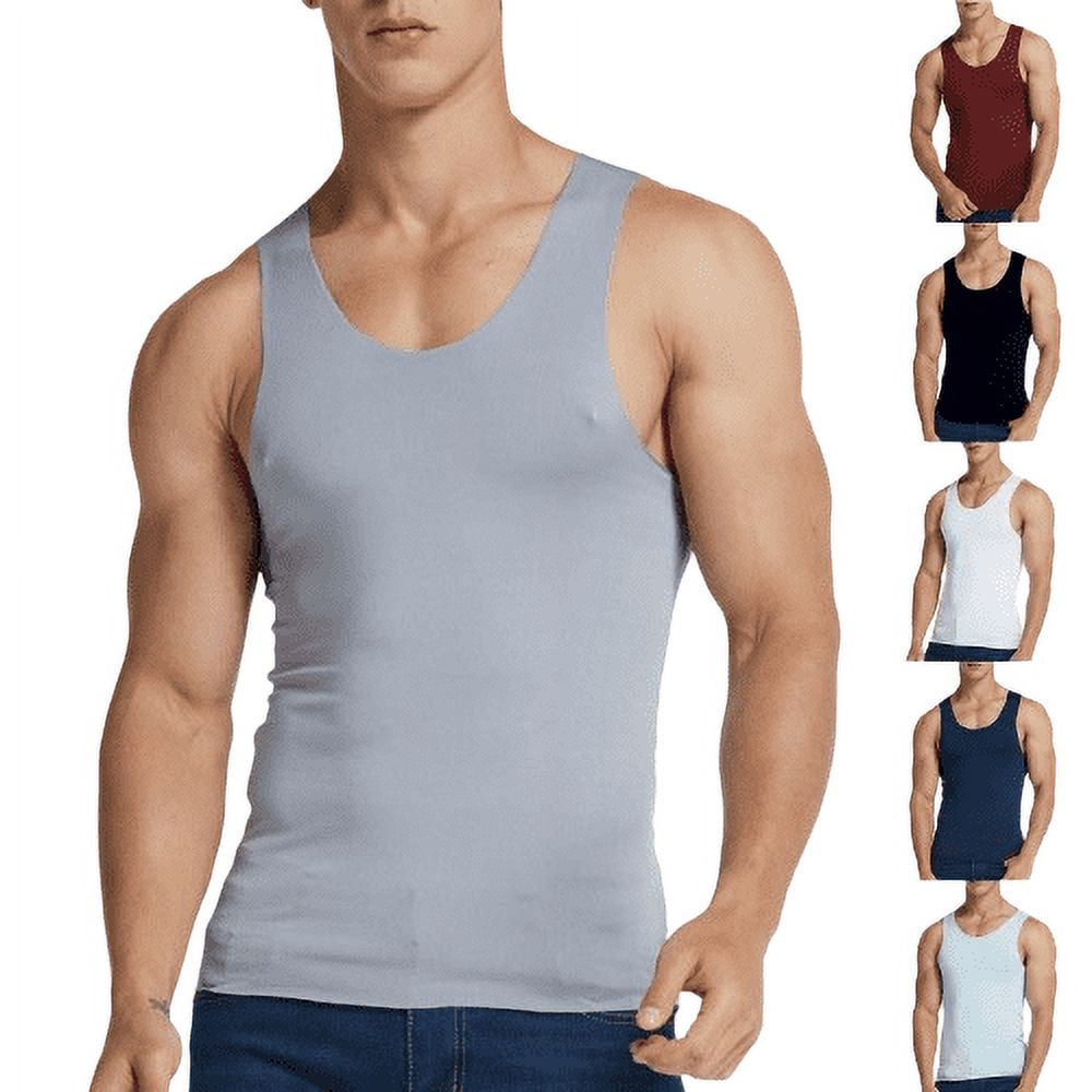ZestMode 2 Pack Mens Tank Tops Tank Tops Knit Sleeveless Muscle Basic T ...